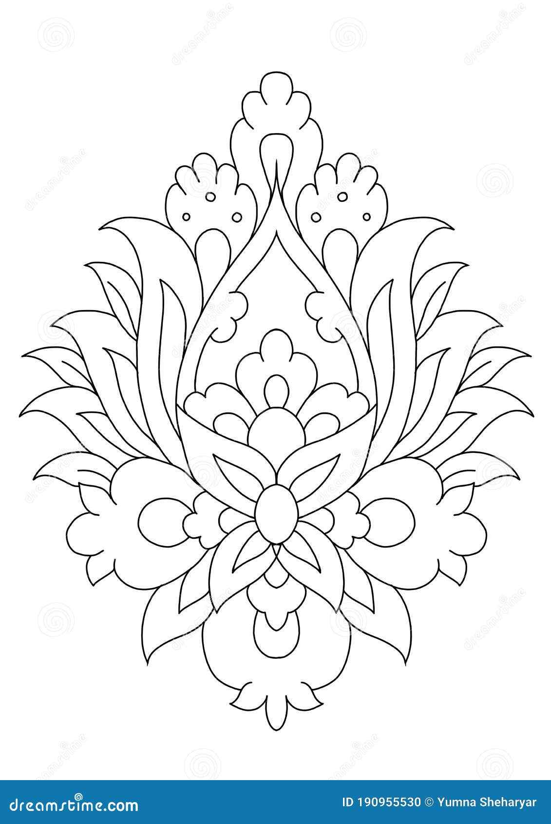Elements of Design , Floral Isolated Line Art, Digital Art Work Stock ...