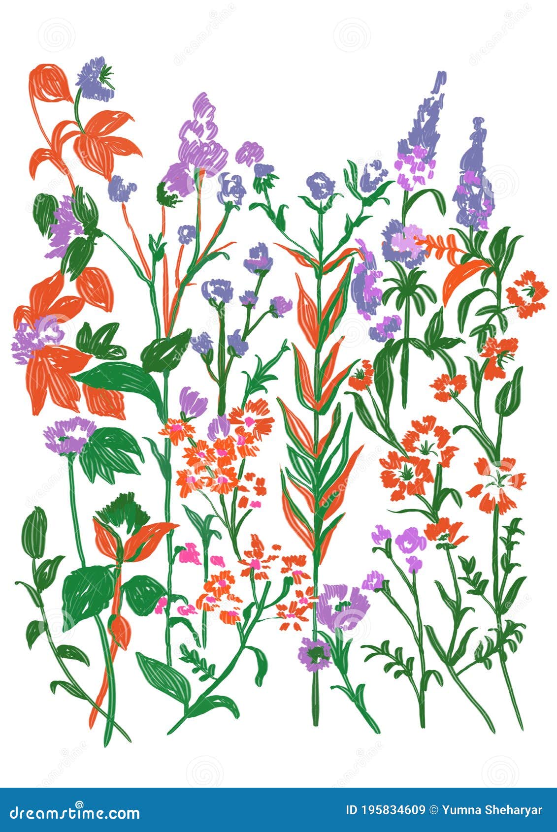 Multi color flowers stock illustration. Illustration of business ...