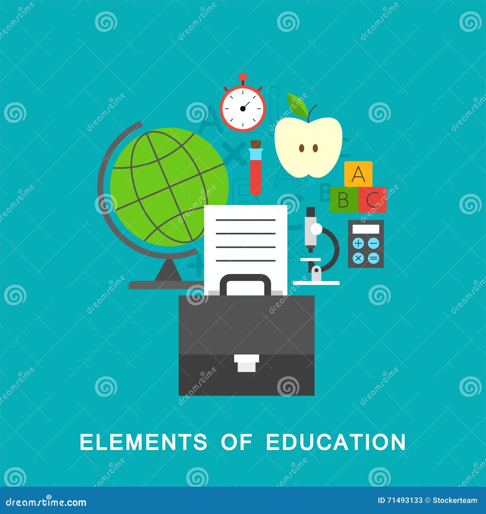 Elements of education stock illustration. Illustration of education ...
