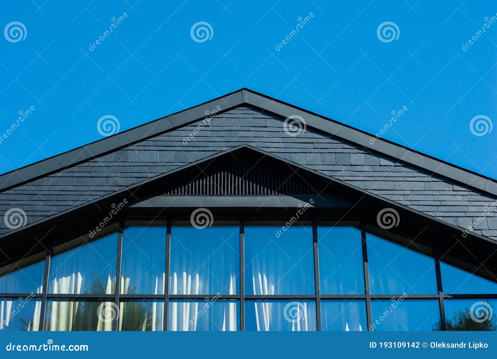 Elements of the Facade of a Modern Building with Large Panoramic ...