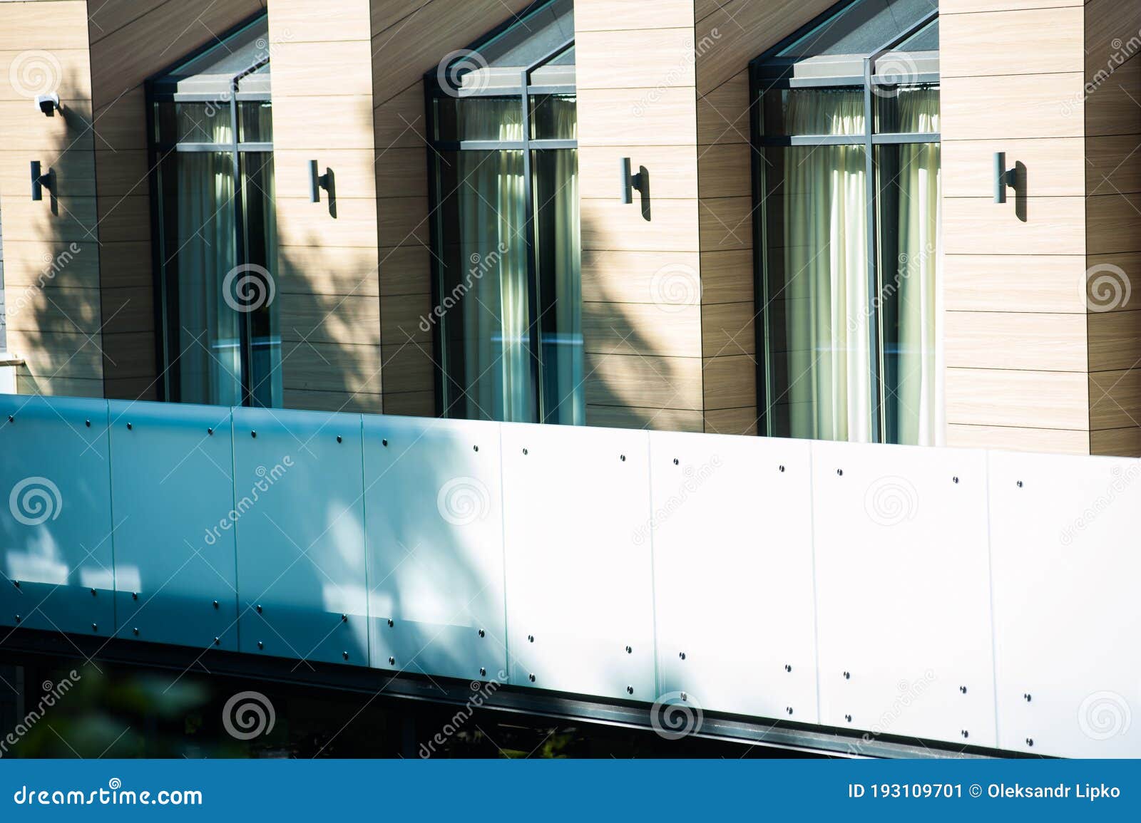 Elements of the Facade of a Modern Building with Large Panoramic ...