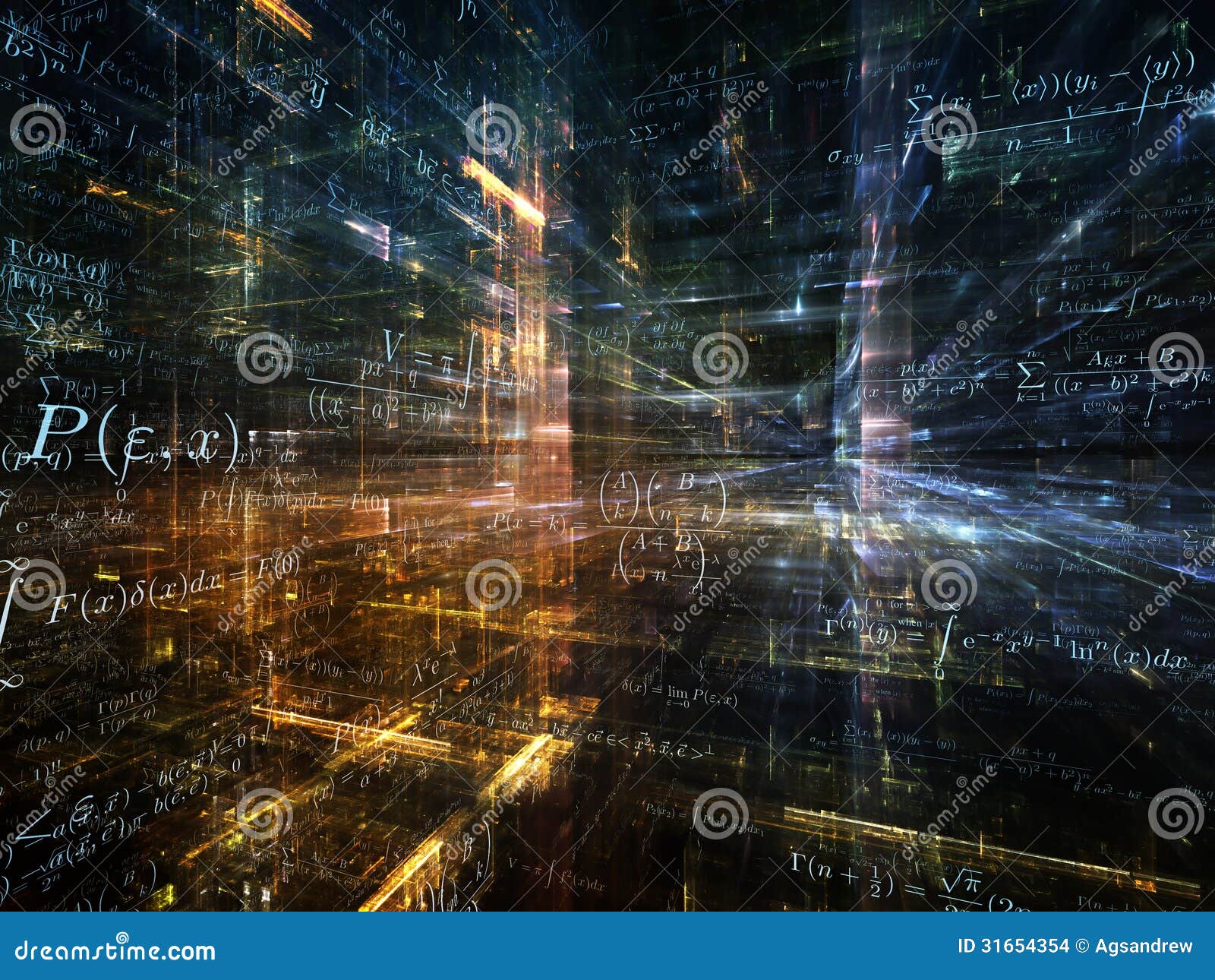 Elements of Fractal Dimensions Stock Photo - Image of city, future ...