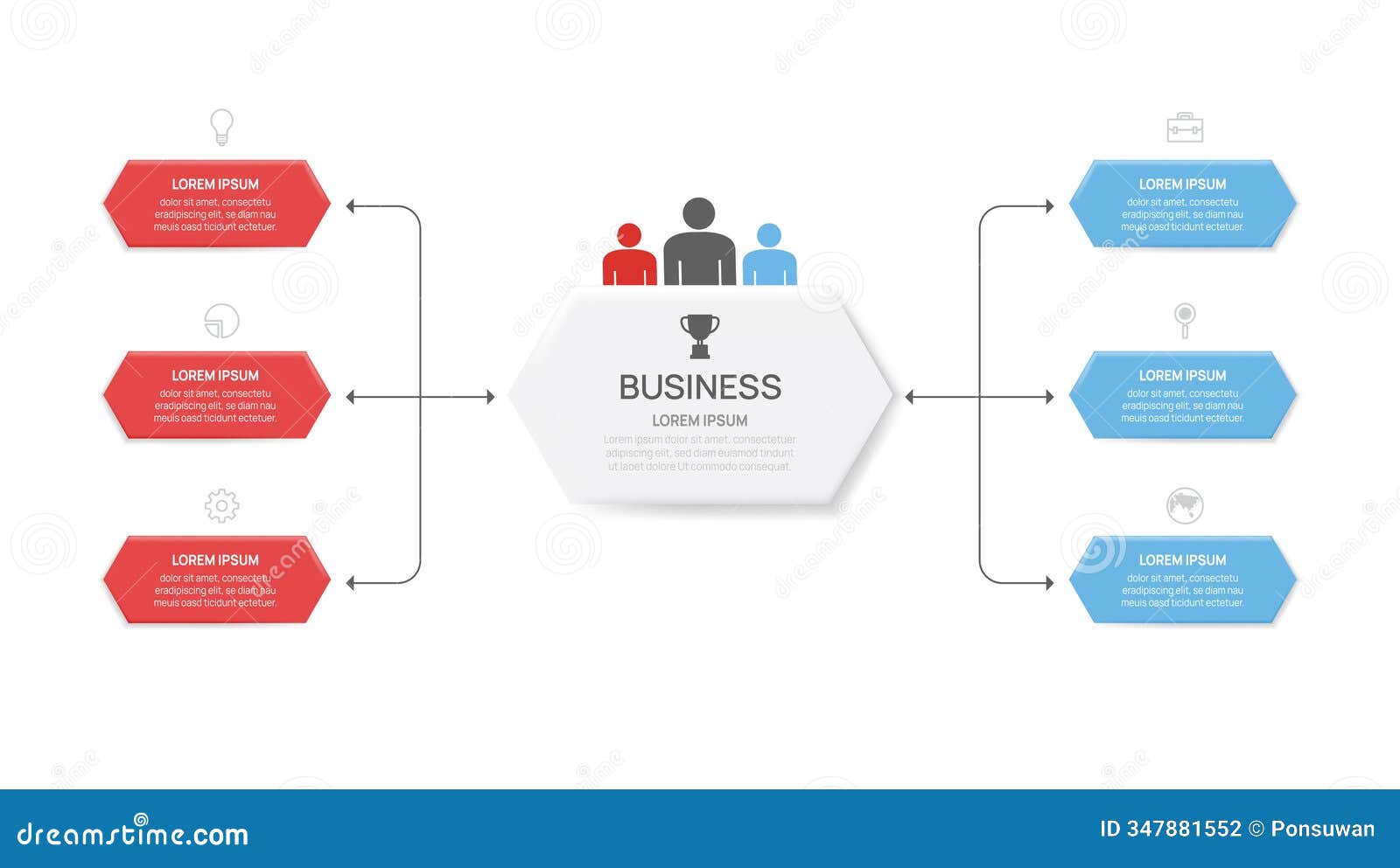 Elements of Graph Infographic Template with Label, Presentation Vector ...