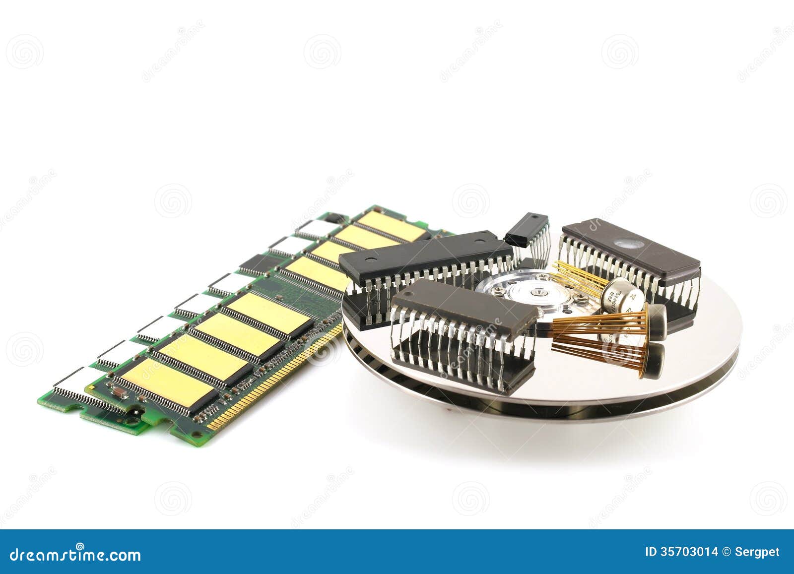 Elements of hard drive stock photo. Image of reflection - 35703014