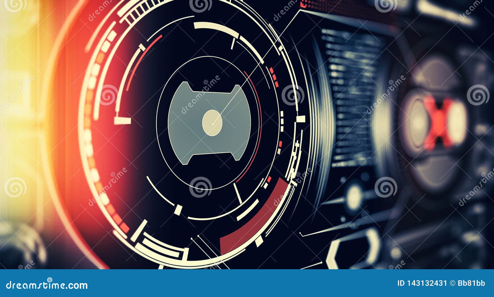 Elements For HUD Interface. Illustration For Your Design. Technology ...