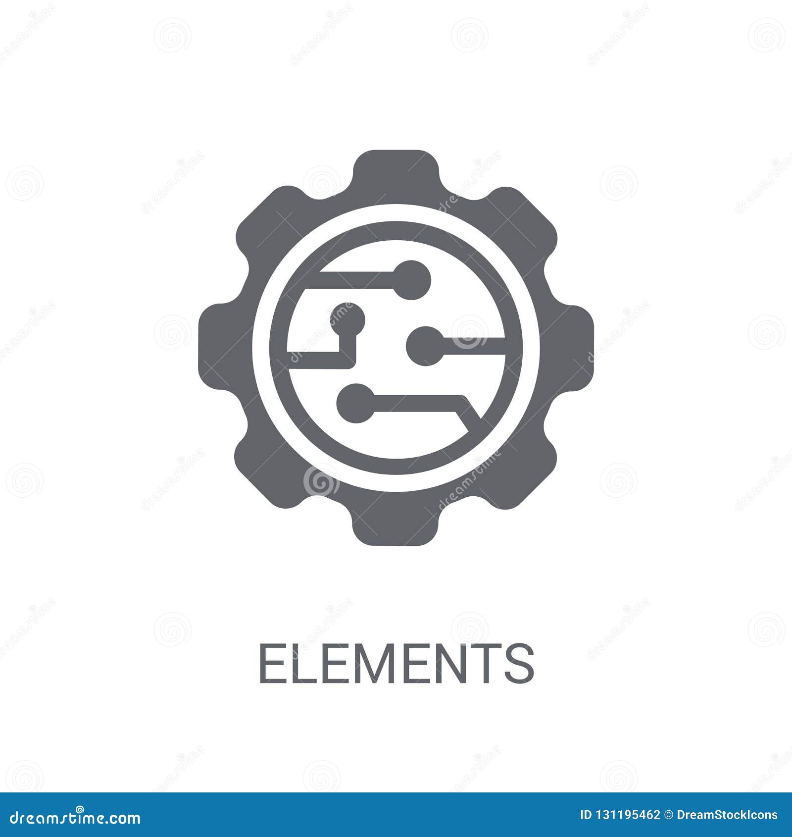 Elements Icon. Trendy Elements Logo Concept on White Background Stock ...