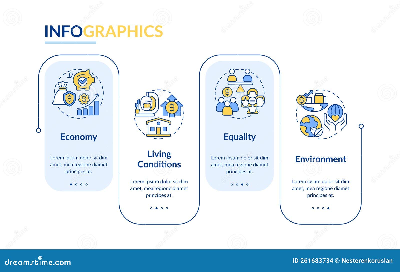 Elements of Inclusive Growth Rectangle Infographic Template Stock ...