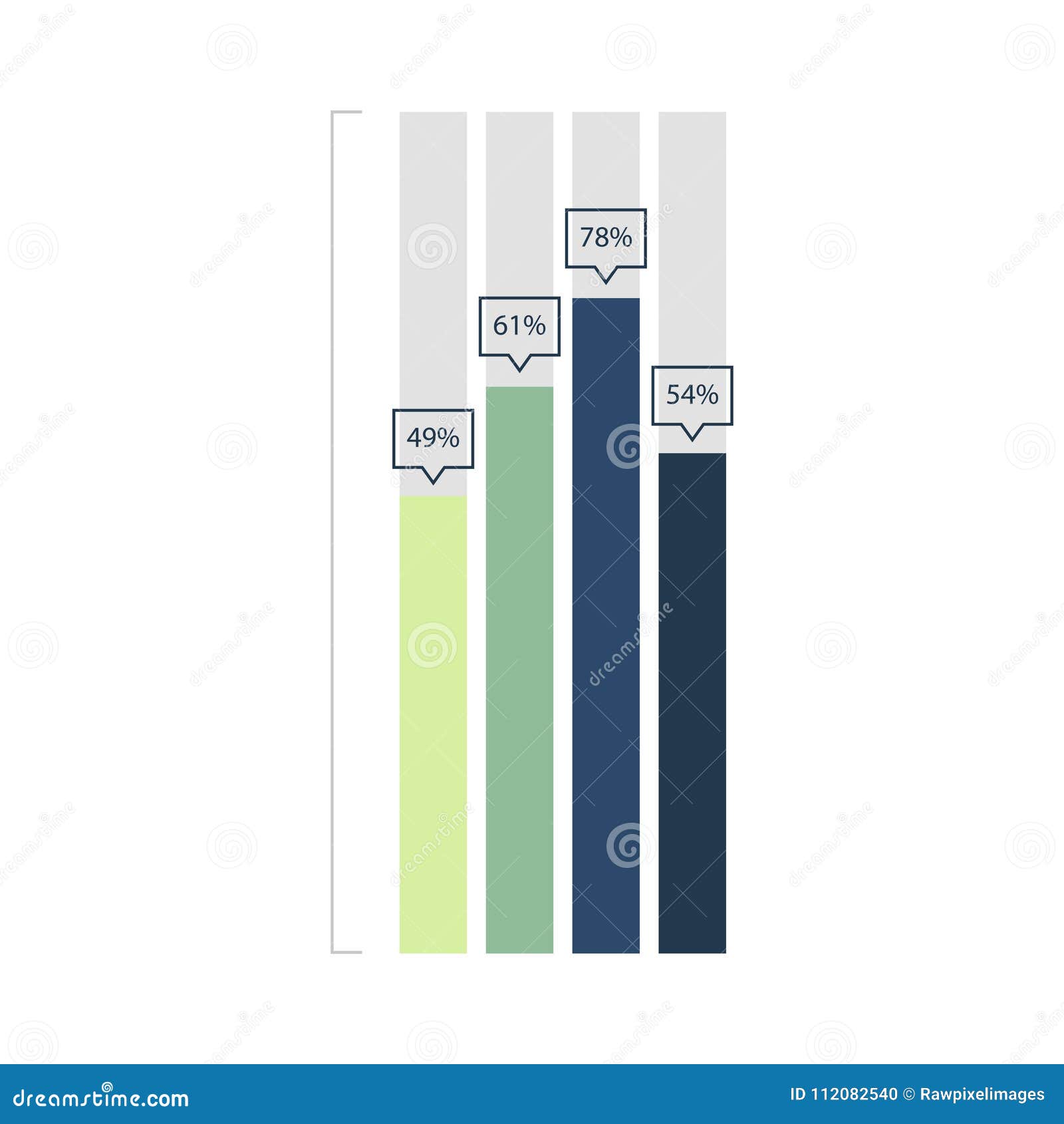 Elements of Infographic with Percentage Stock Illustration ...