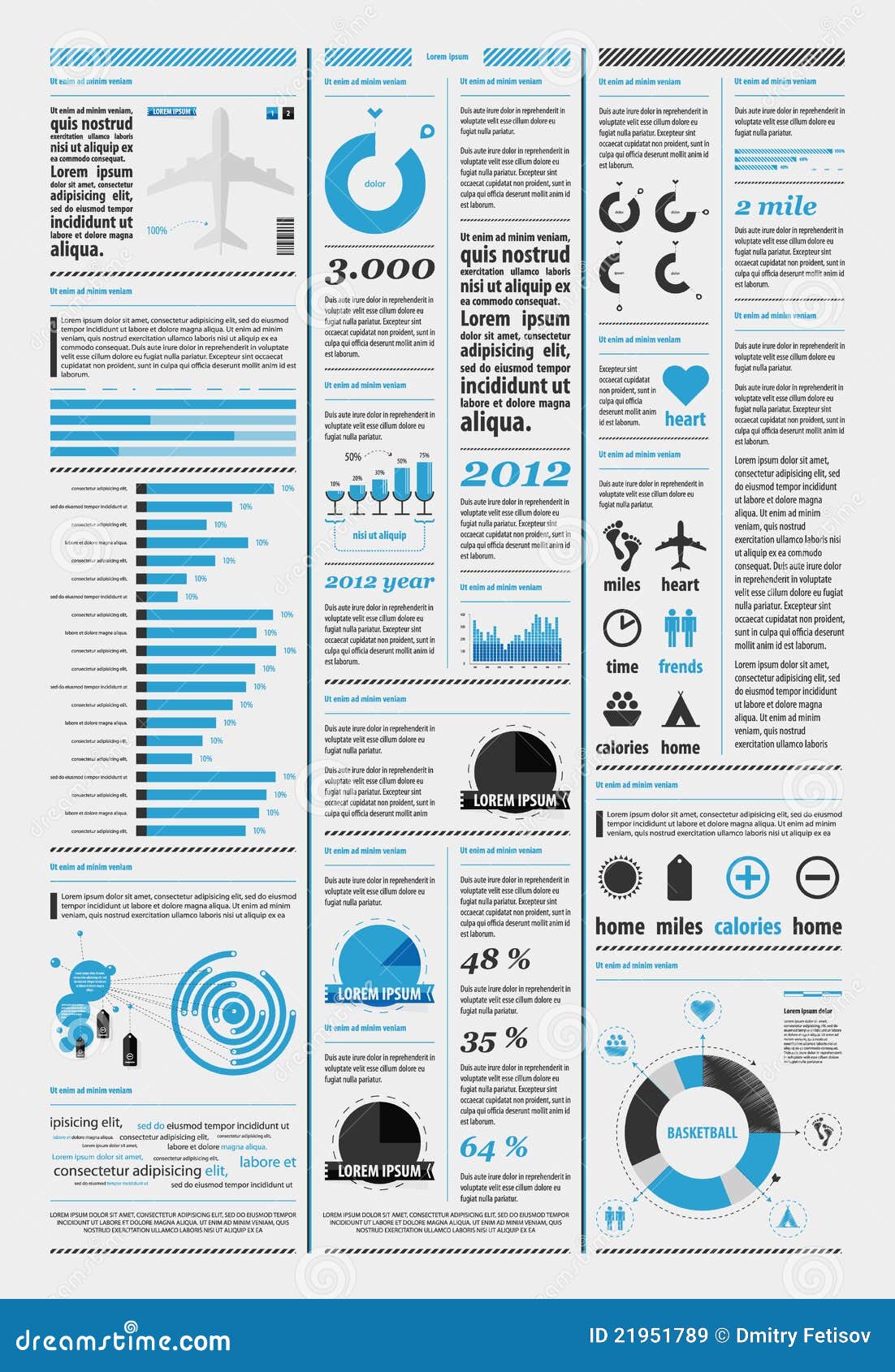 Elements of Infographics with the Aircraft Stock Vector - Illustration ...