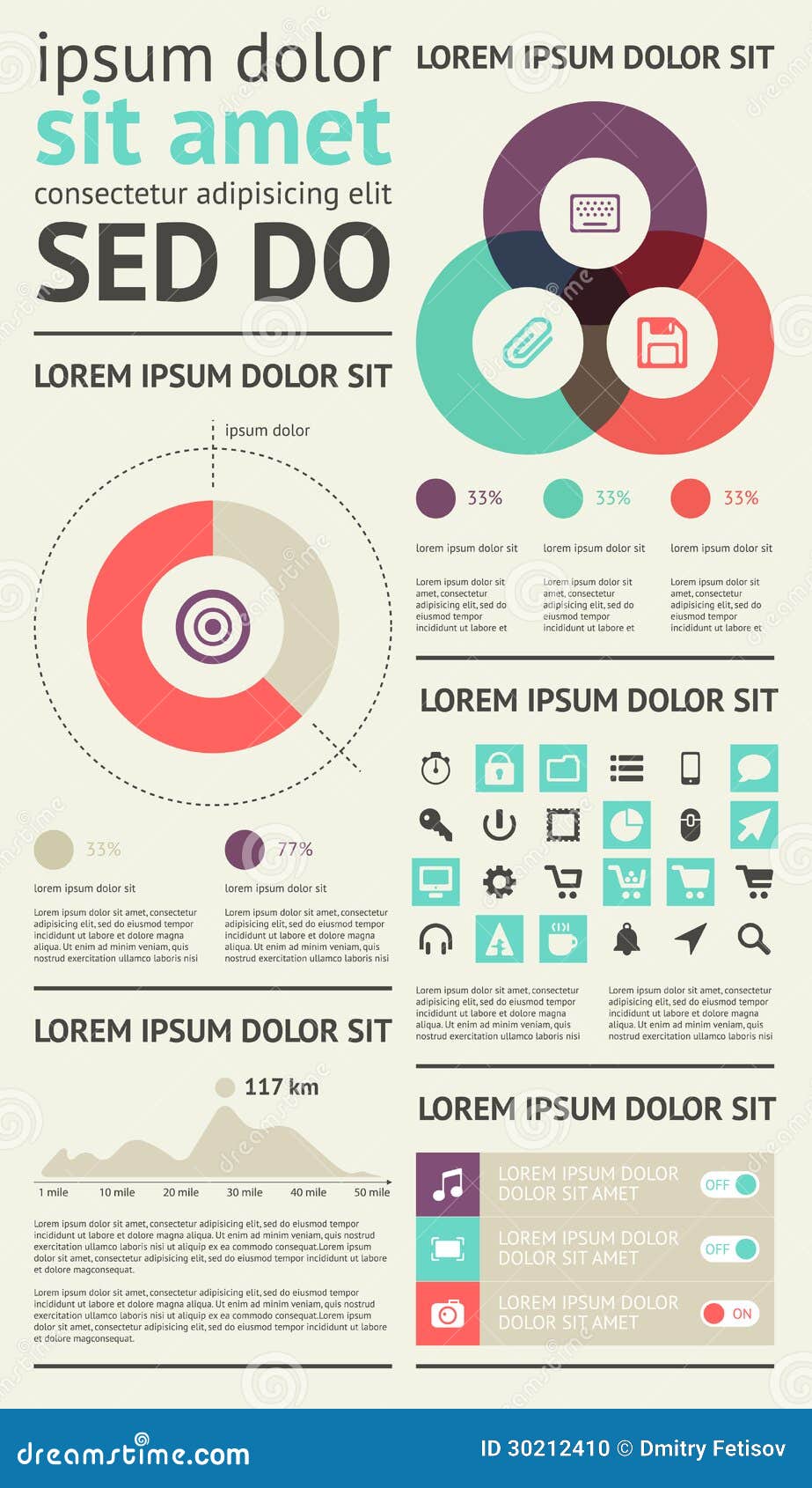 Elements of Infographics with Buttons and Menus Stock Vector ...