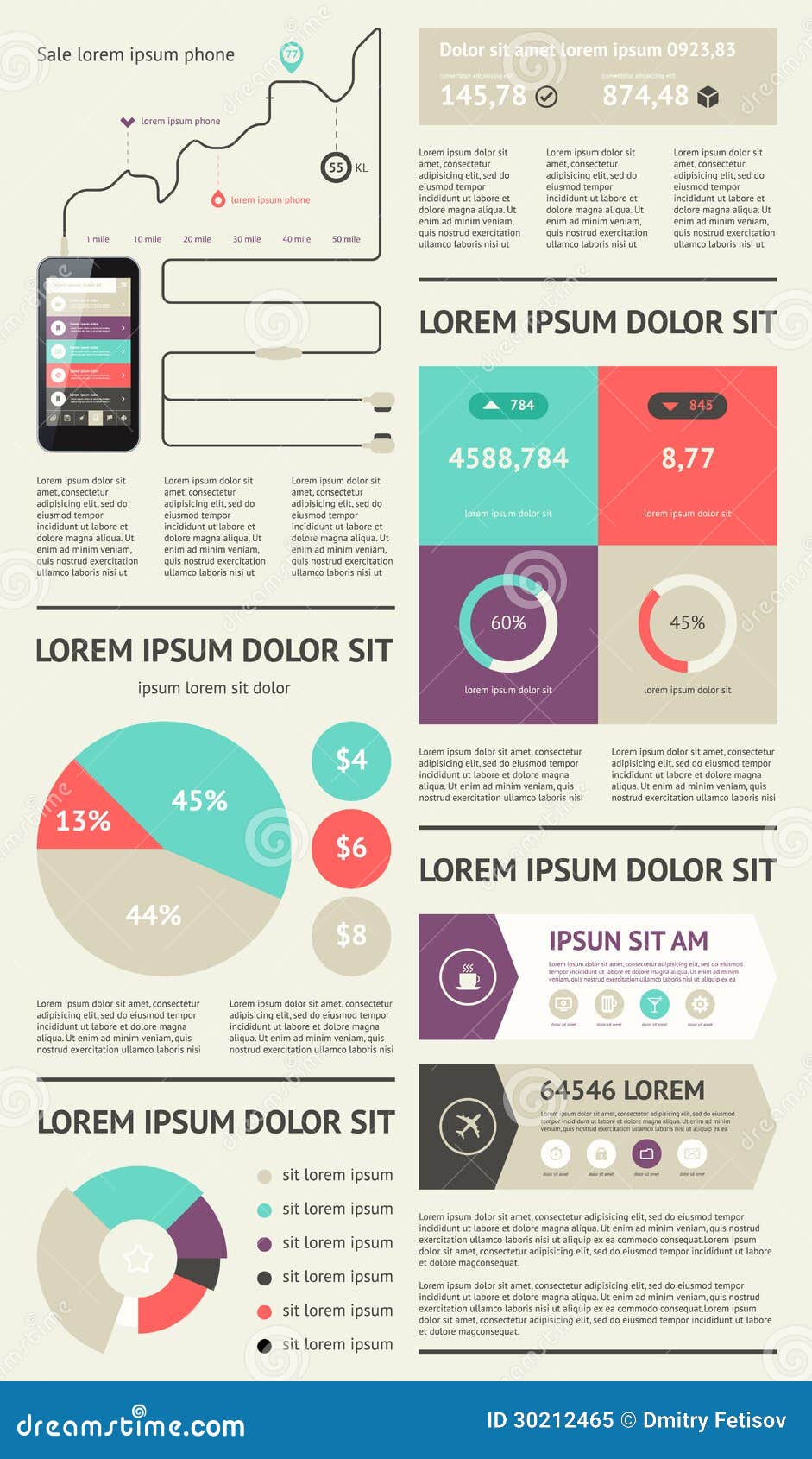 Elements of Infographics with Buttons and Menus Stock Vector ...