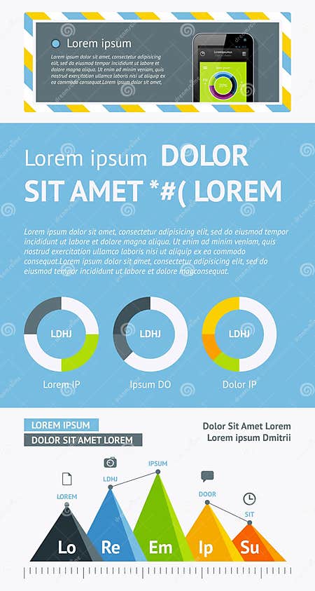 Elements of Infographics with Buttons and Menus Stock Vector ...