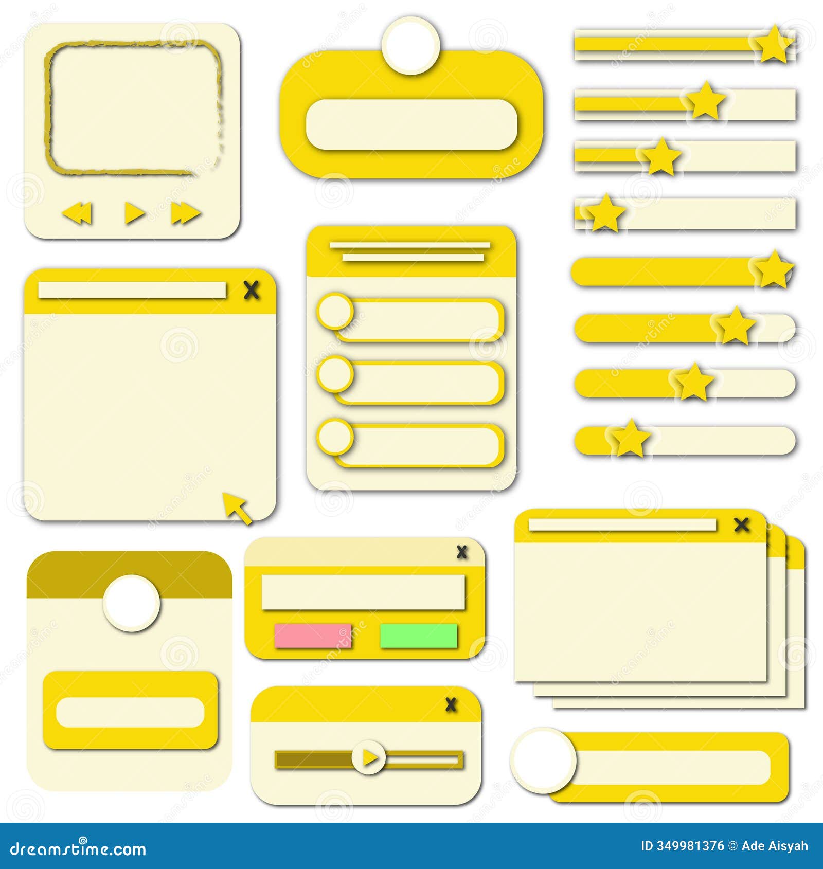 Elements Keywords for UI Window Frame Illustration Stock Illustration ...