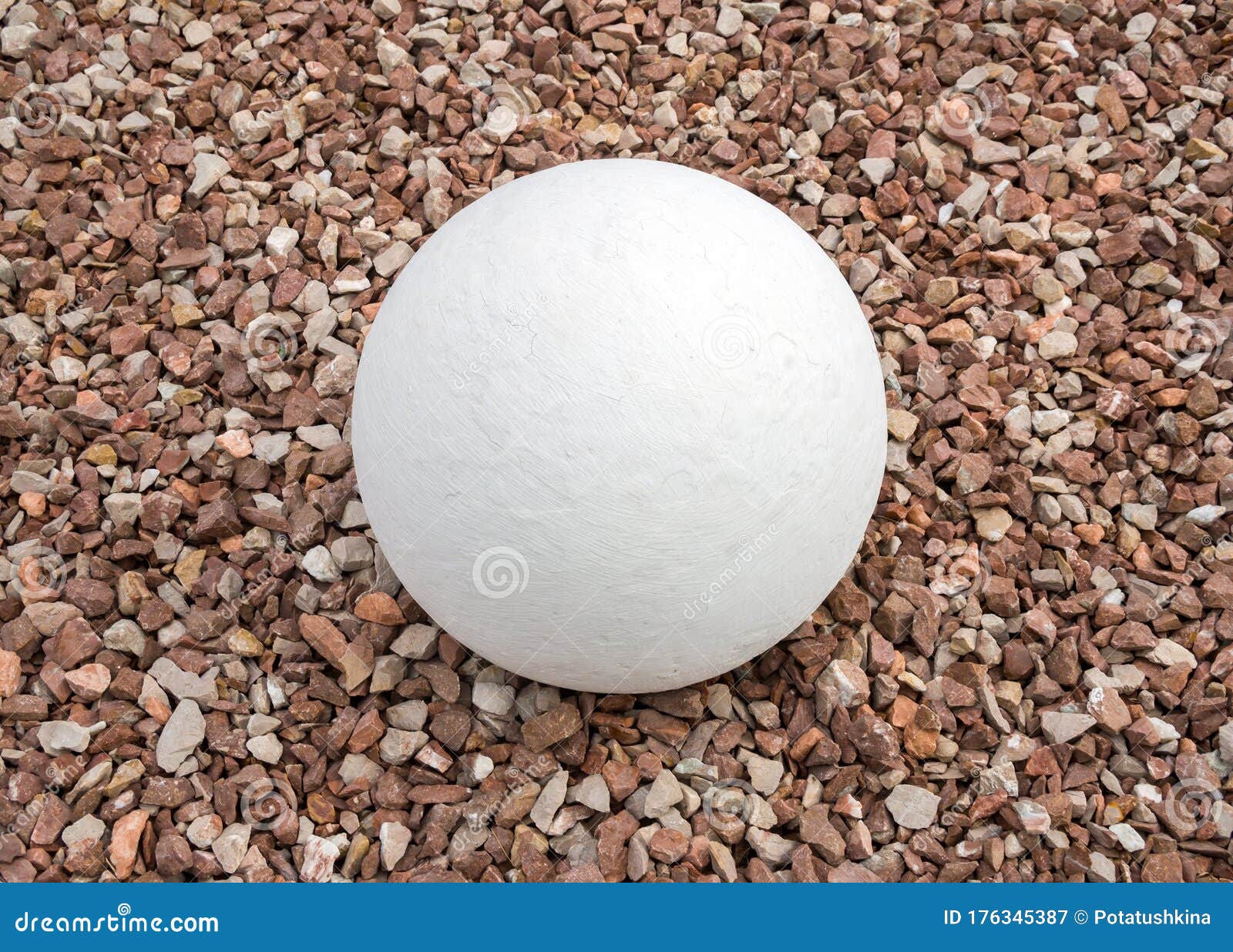 Elements of Landscape Design in the Form of a Ball on Gravel Stock ...