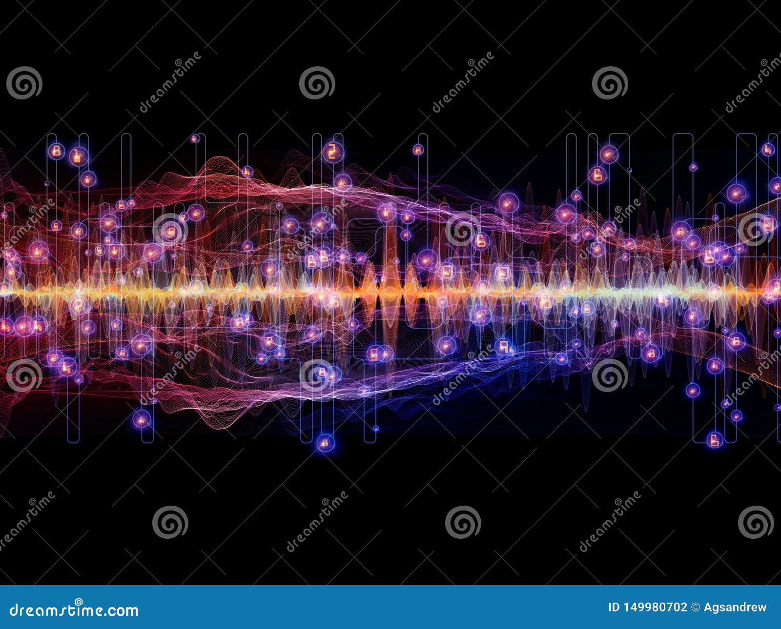 Elements of Light Wave stock illustration. Illustration of rendering ...