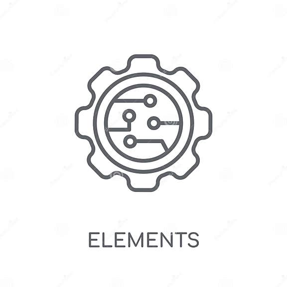 Elements Linear Icon. Modern Outline Elements Logo Concept on Wh Stock ...