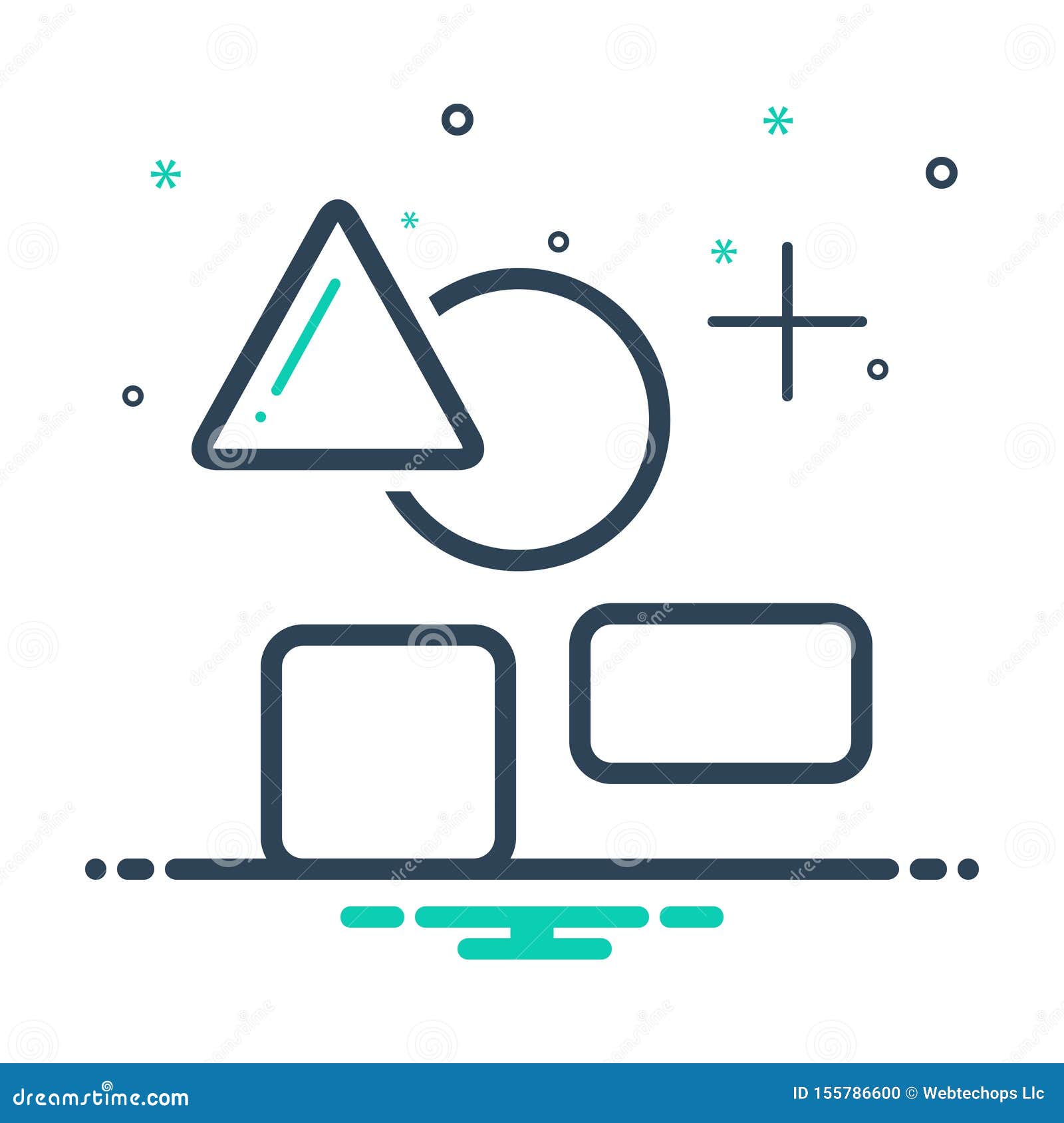 Black Mix Icon for Elements Logo, Graphics and Elements Stock Vector ...