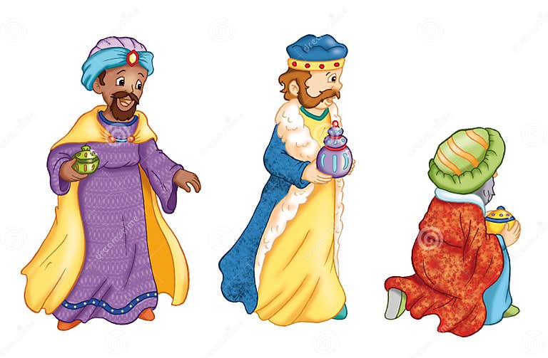 Elements Manger 2 - King Magi Stock Illustration - Illustration of east ...