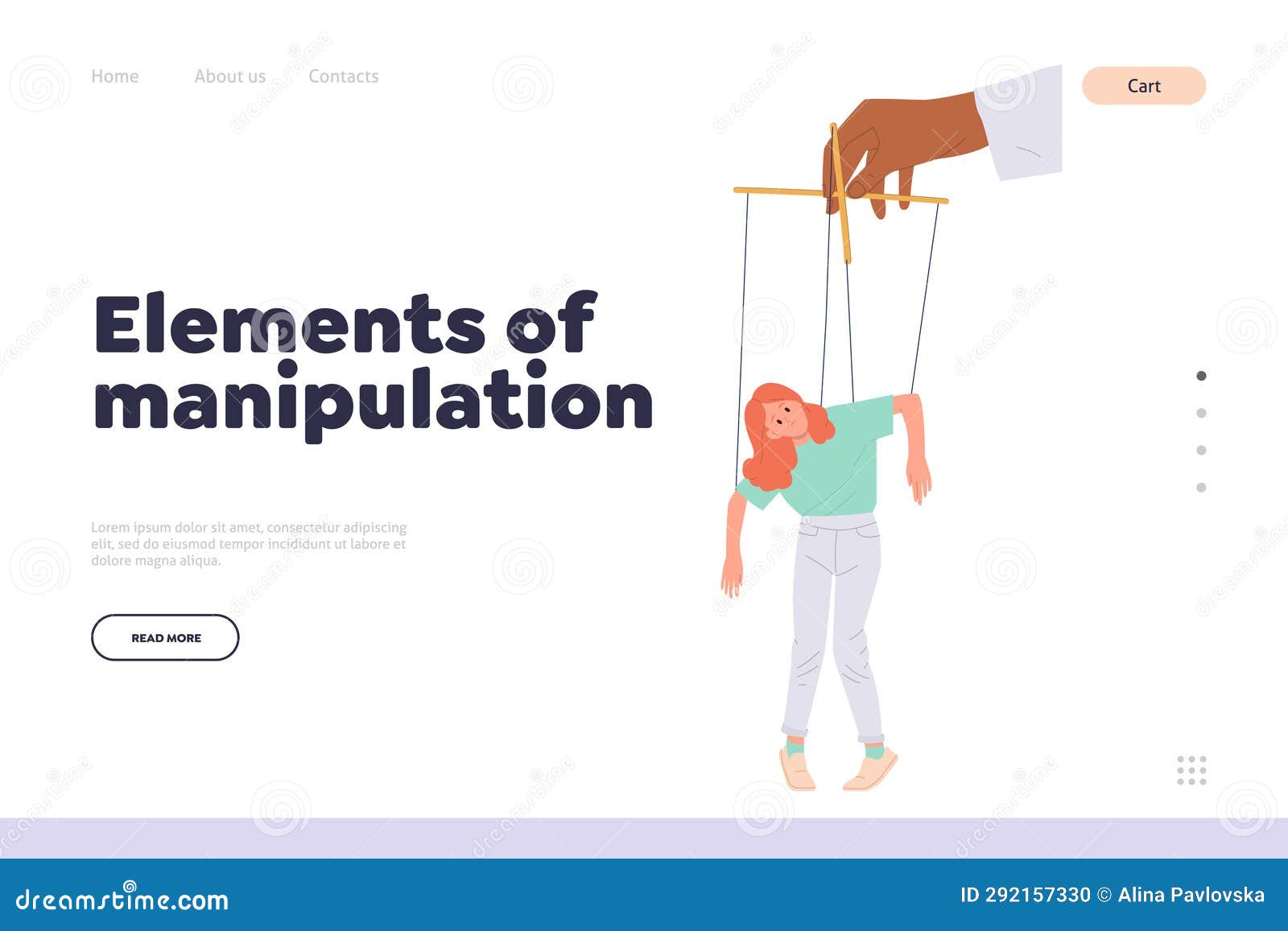 Elements of Manipulation Concept for Landing Page Design Template with ...