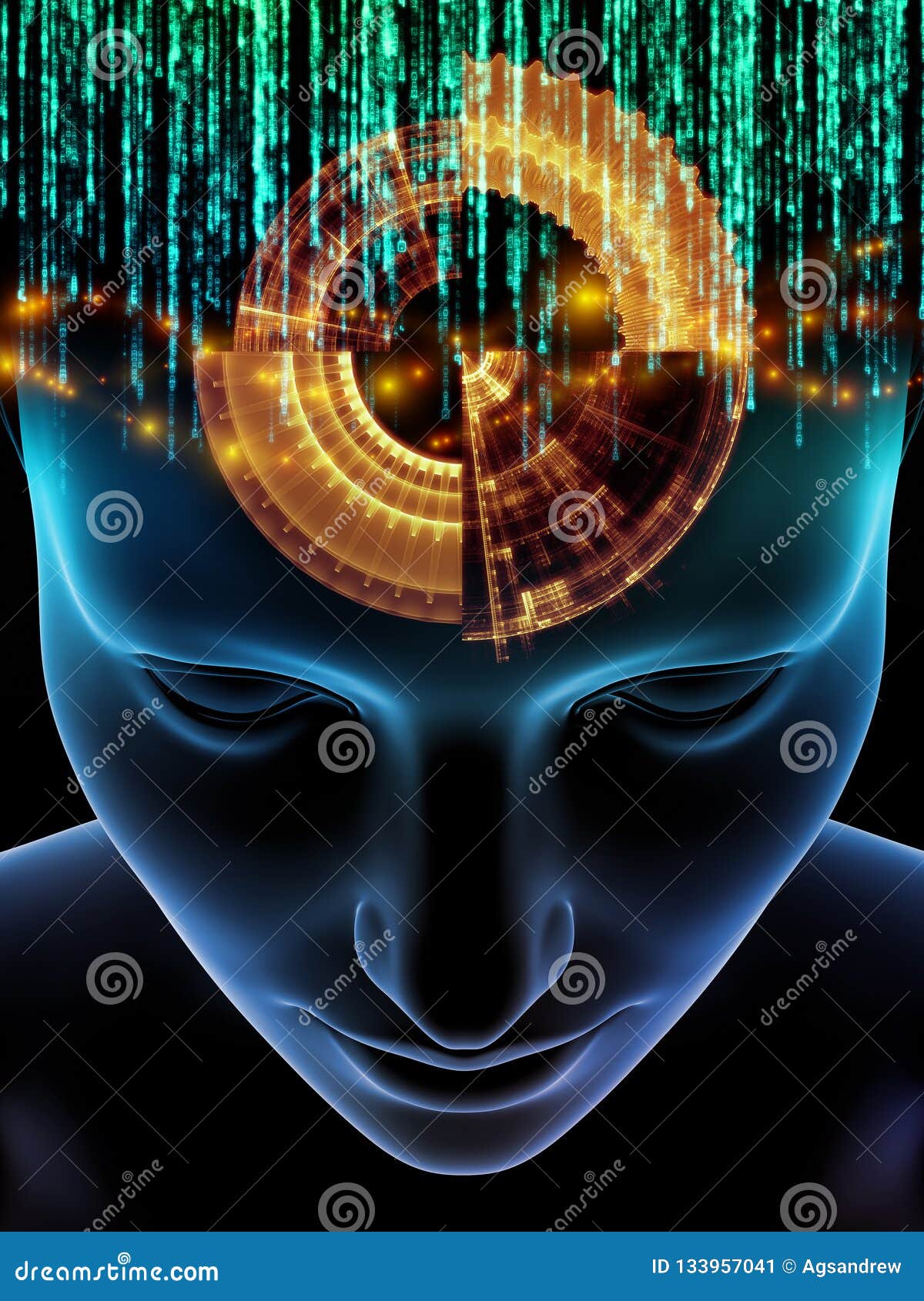 Unfolding of Consciousness stock illustration. Illustration of ...