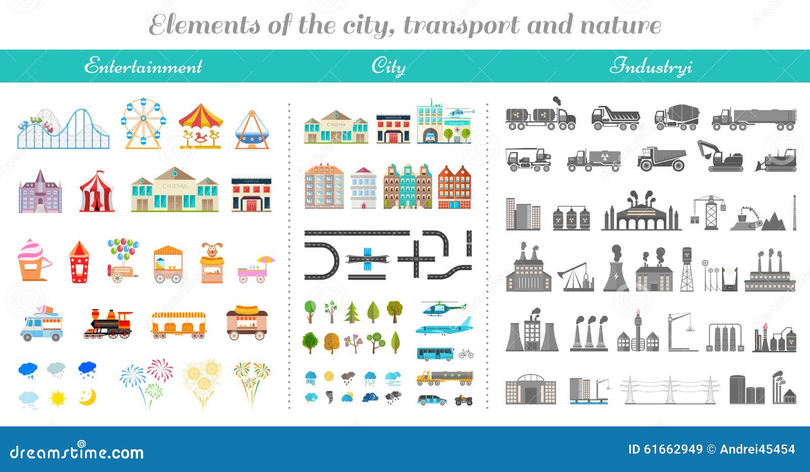 Elements of Modern City - Stock Vector Stock Illustration ...