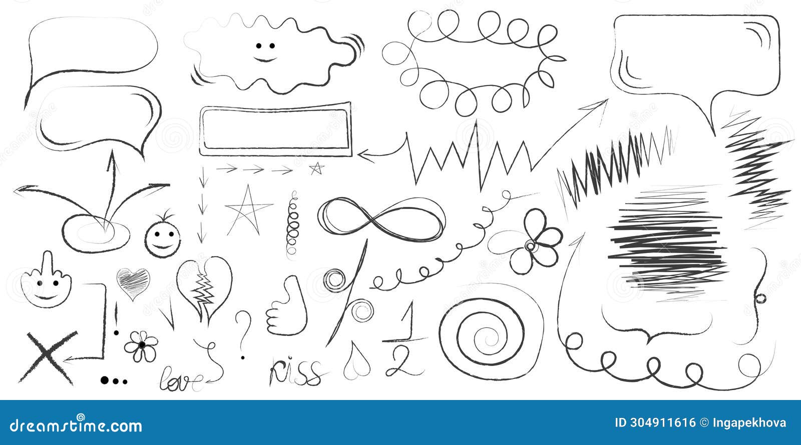 Elements for Note-taking, Highlighting, and Underlining in Hand Drawn ...