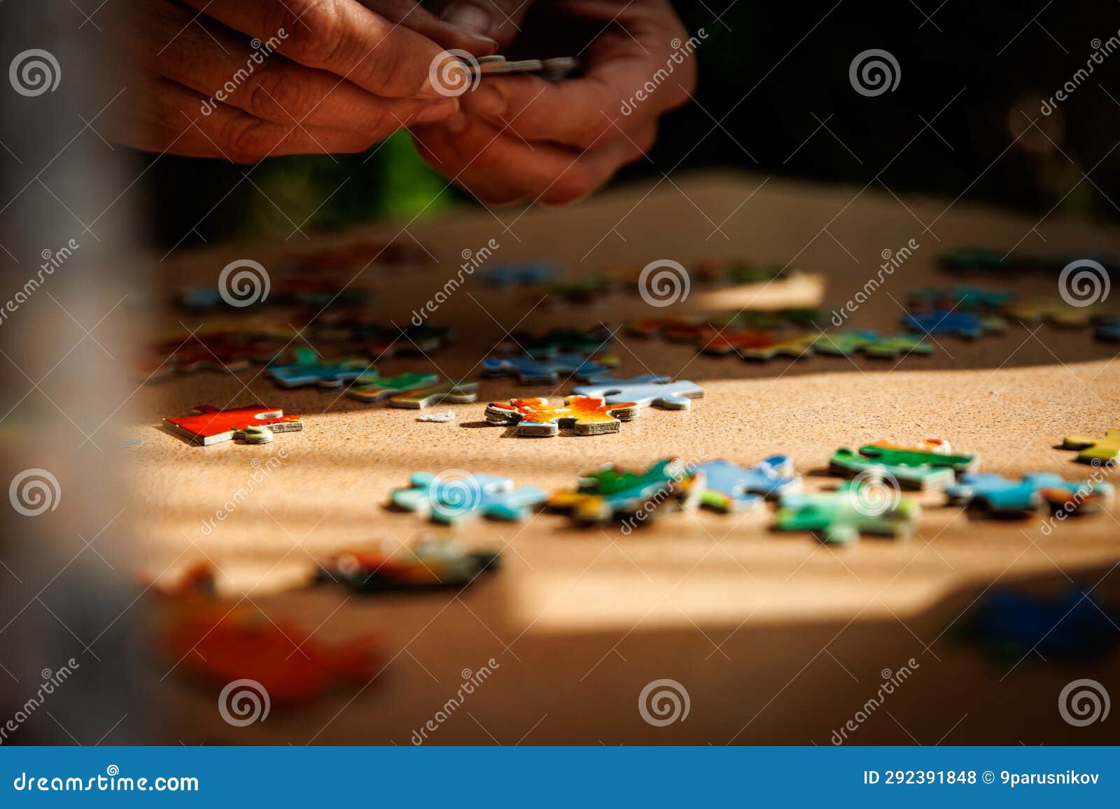 Elements of the Puzzle are Laid Out on a Table Stock Photo - Image of ...