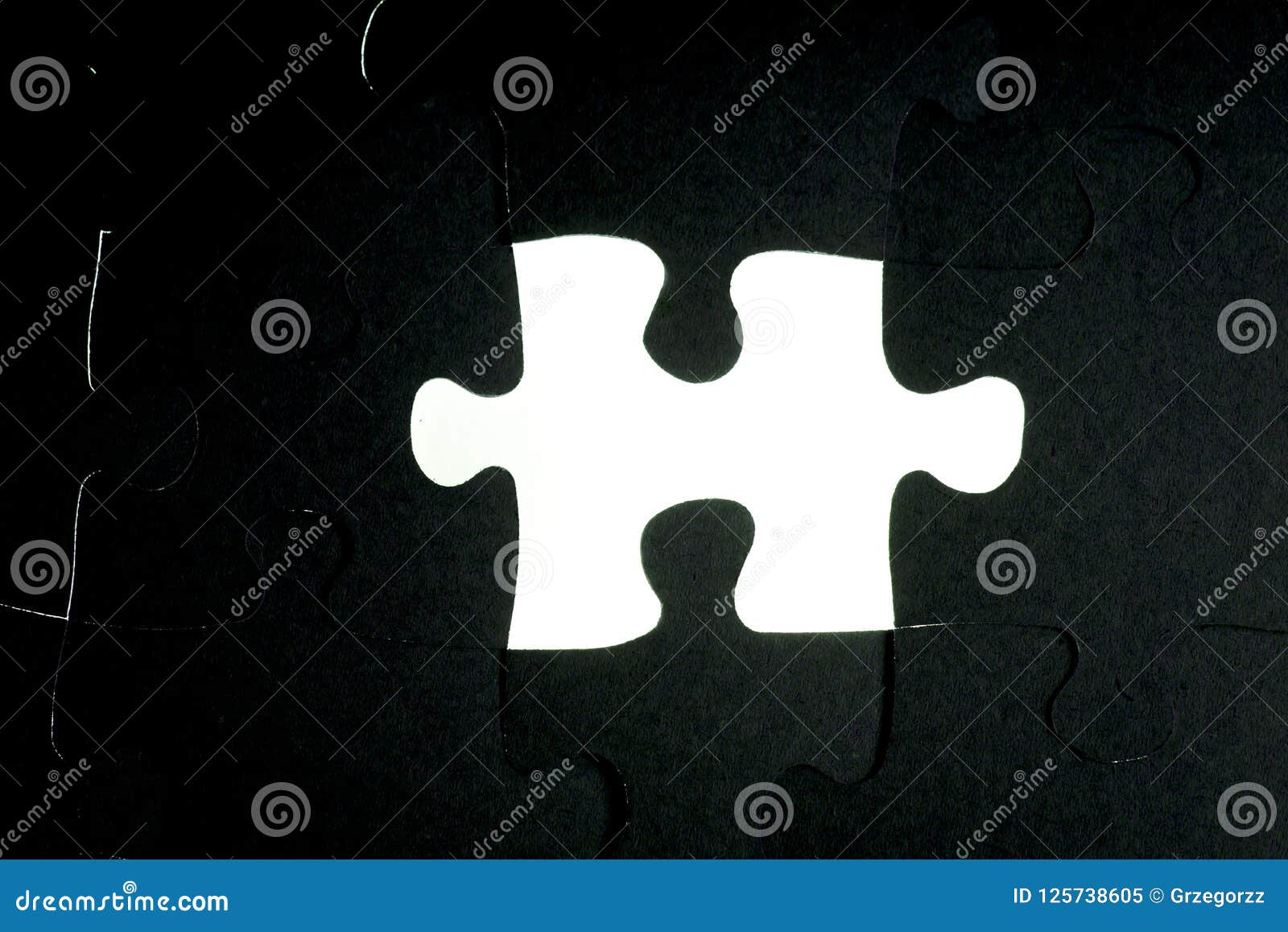 Elements of the Puzzle with One Missing Element Stock Image - Image of ...