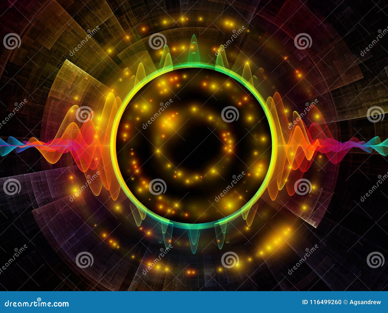 Elements of Radial Oscillation Stock Illustration - Illustration of ...