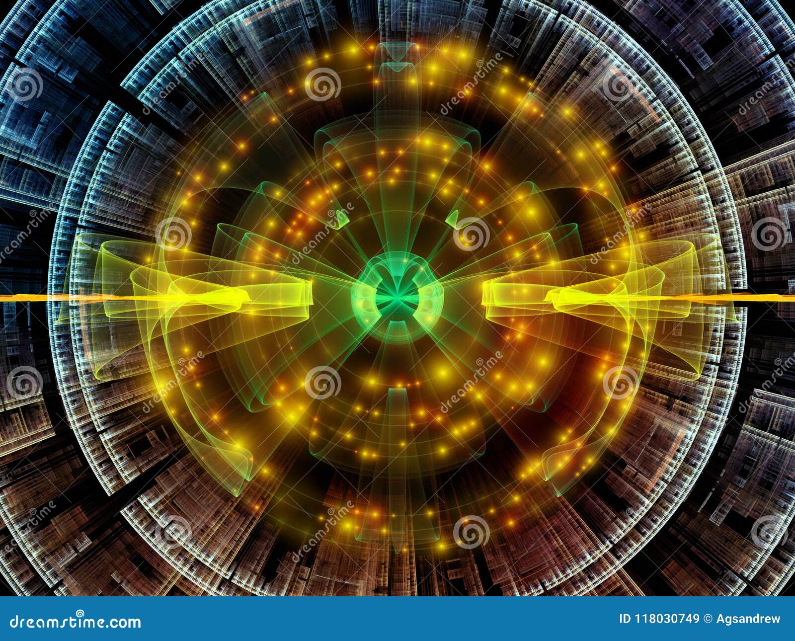 Elements of Radial Oscillation Stock Illustration - Illustration of ...