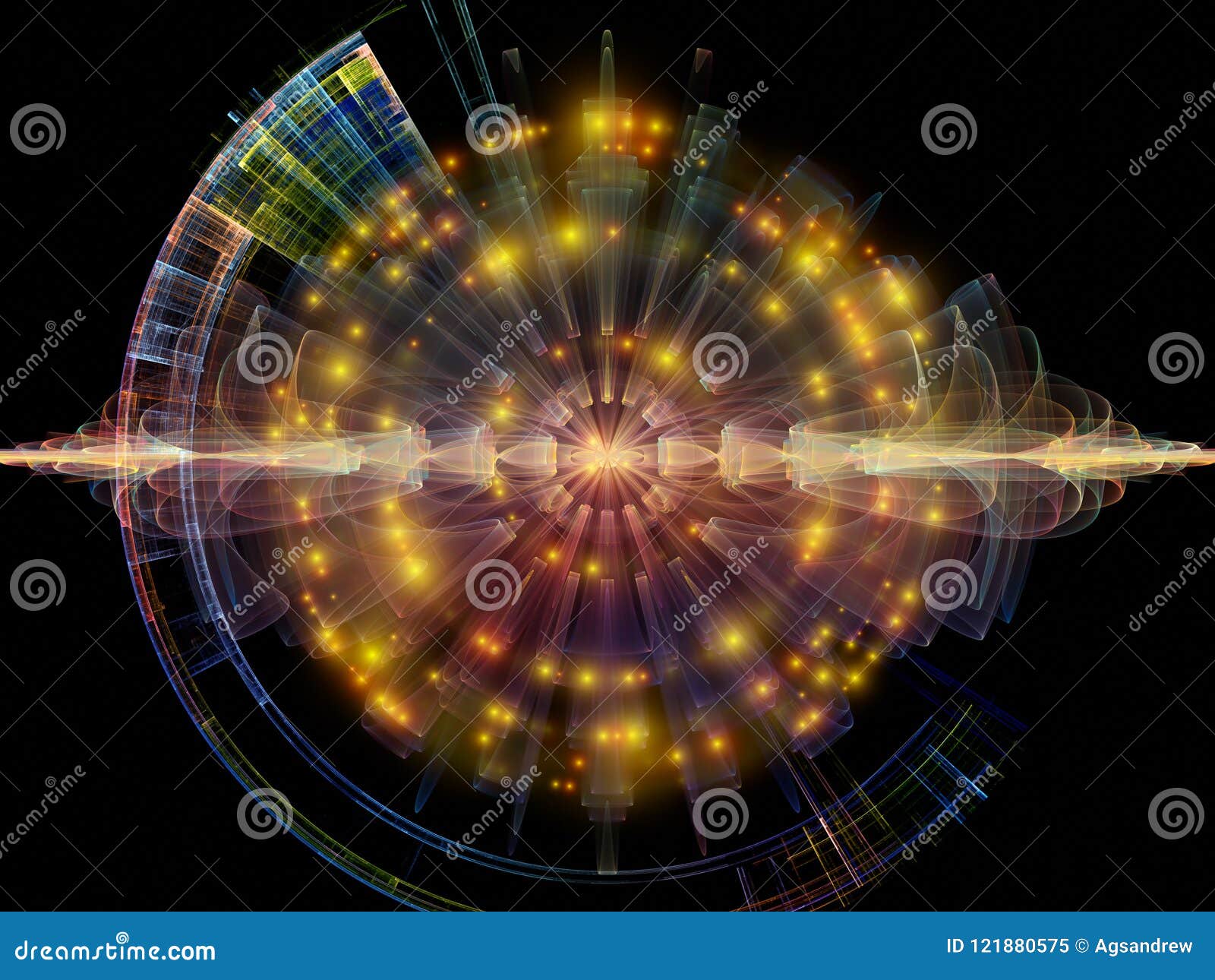 Elements of Radial Oscillation Stock Illustration - Illustration of ...