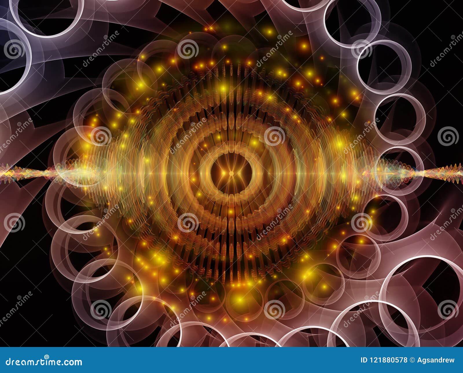 Elements of Radial Oscillation Stock Illustration - Illustration of ...