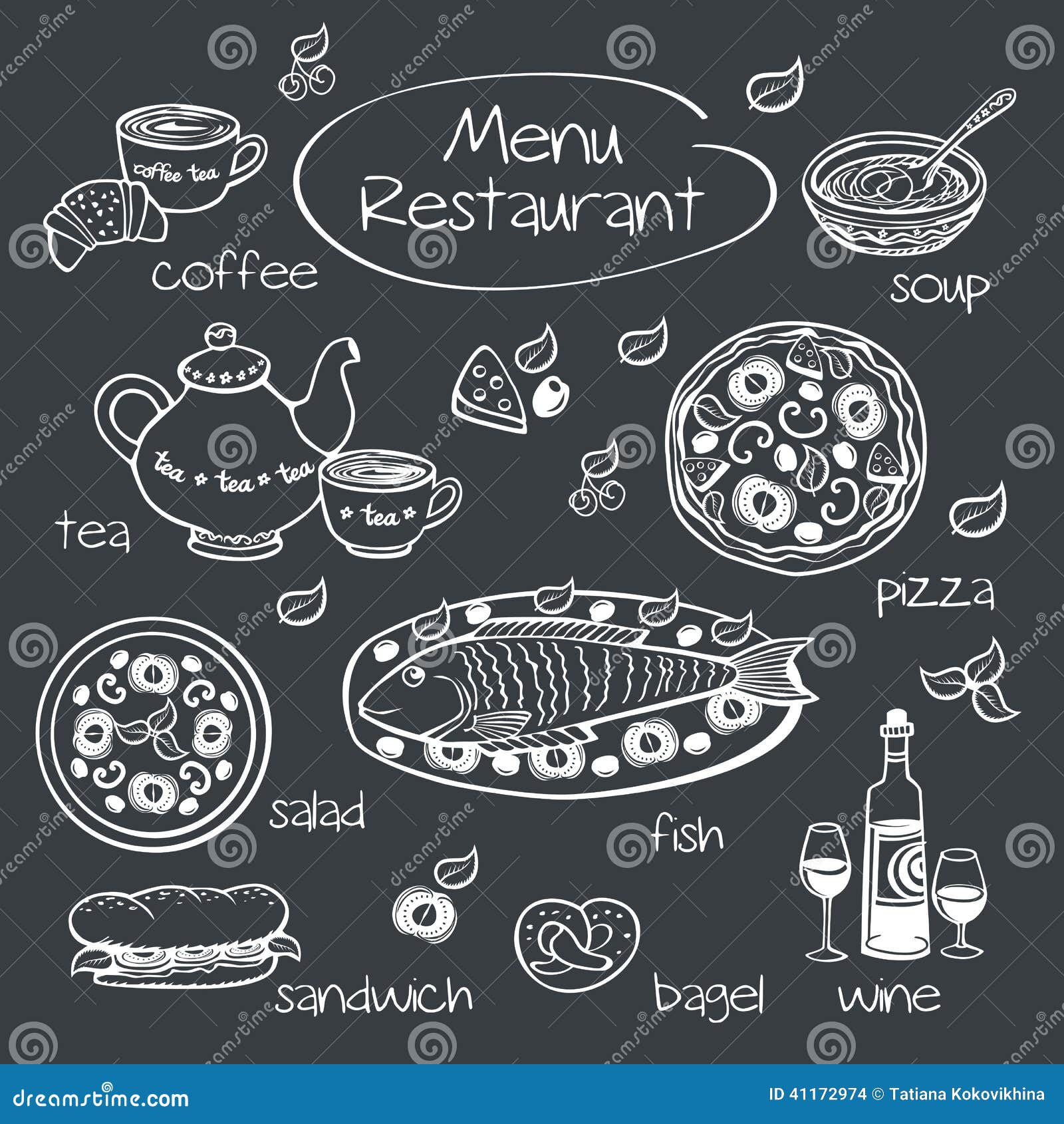 Elements for Restaurant Menu. Stock Vector - Illustration of vector ...