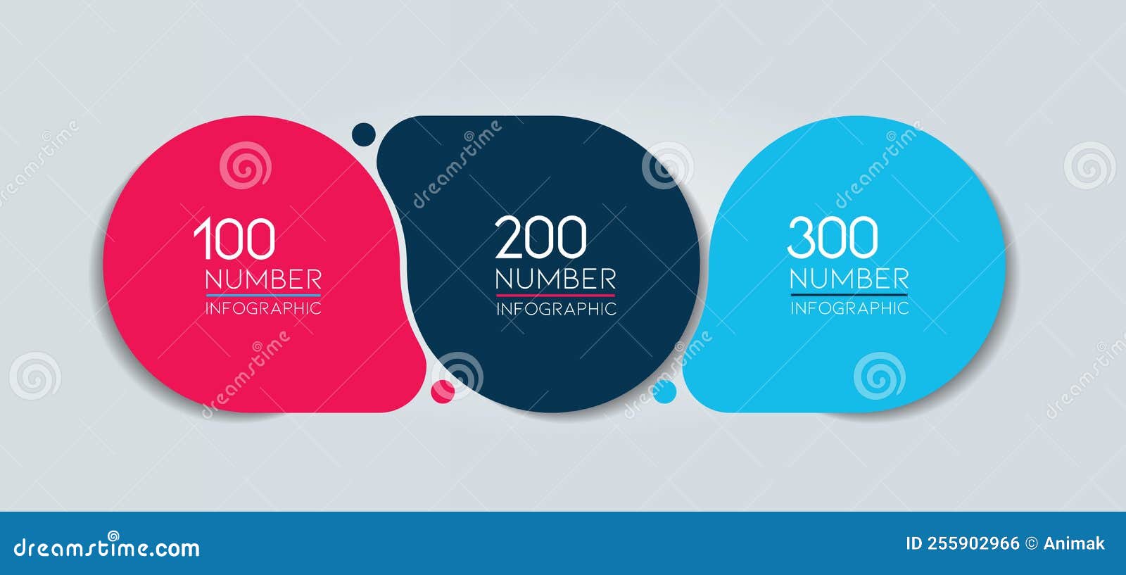 3 Elements Scheme, Diagram. Three Connected Circles Stock Vector ...