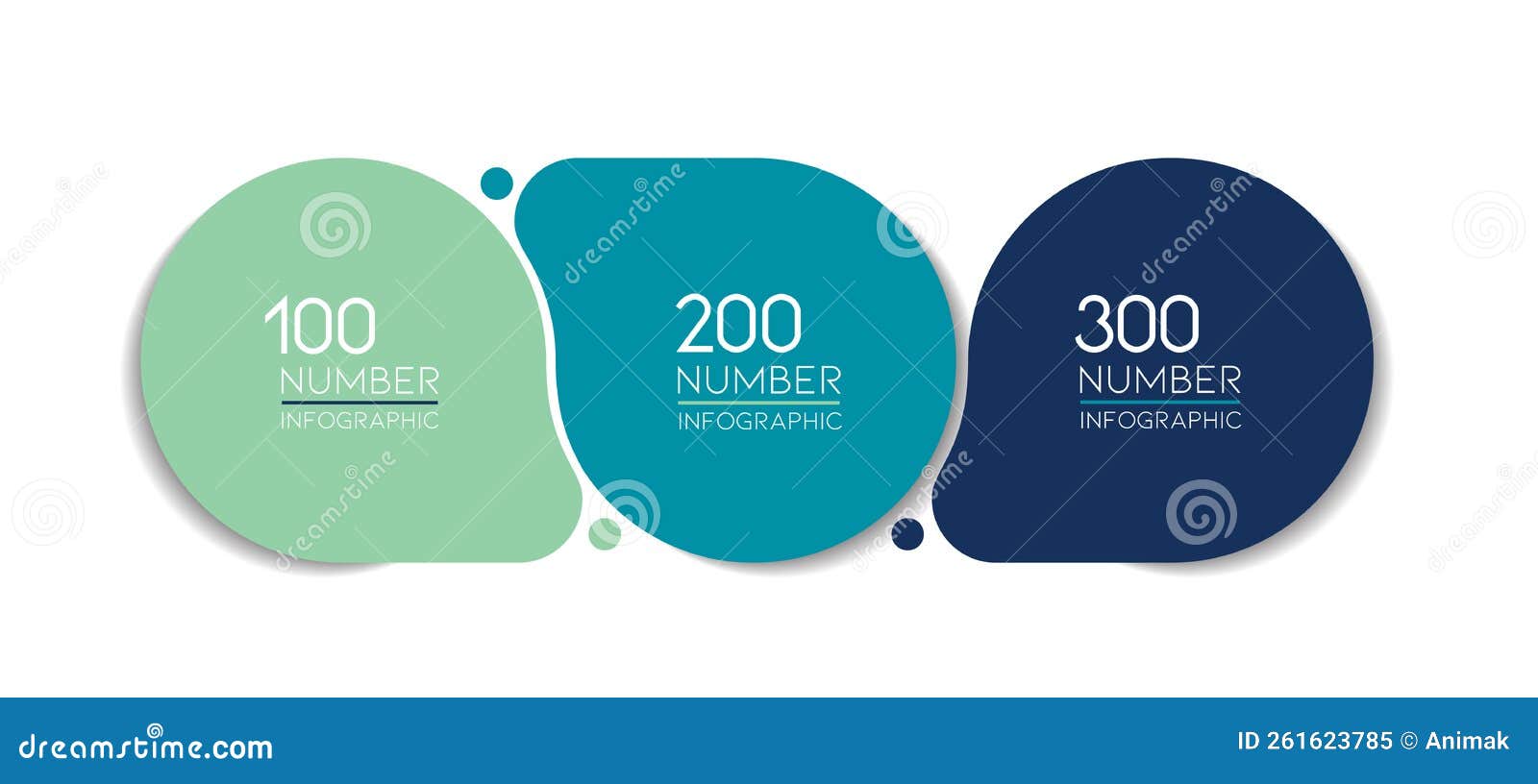 3 Elements Scheme, Diagram. Three Connected Circles Stock Vector ...