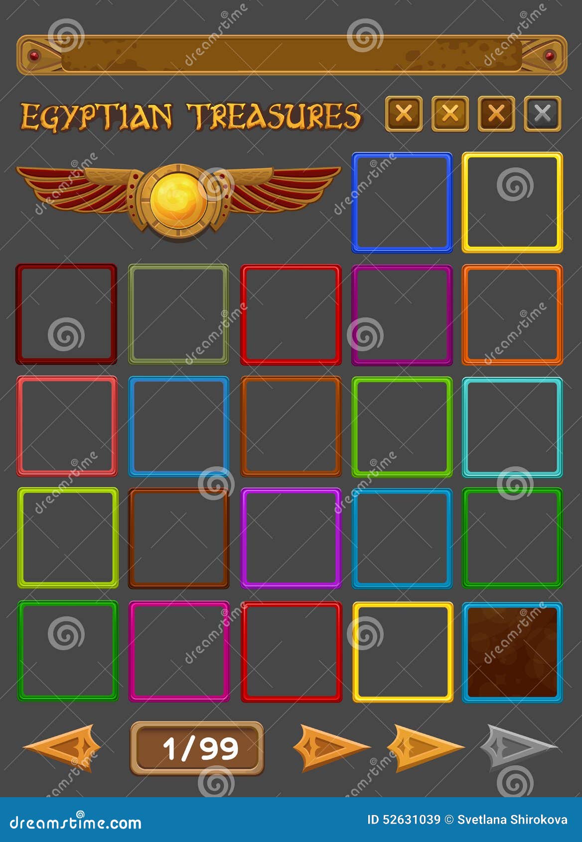 Elements for slots game stock vector. Illustration of casino - 52631039