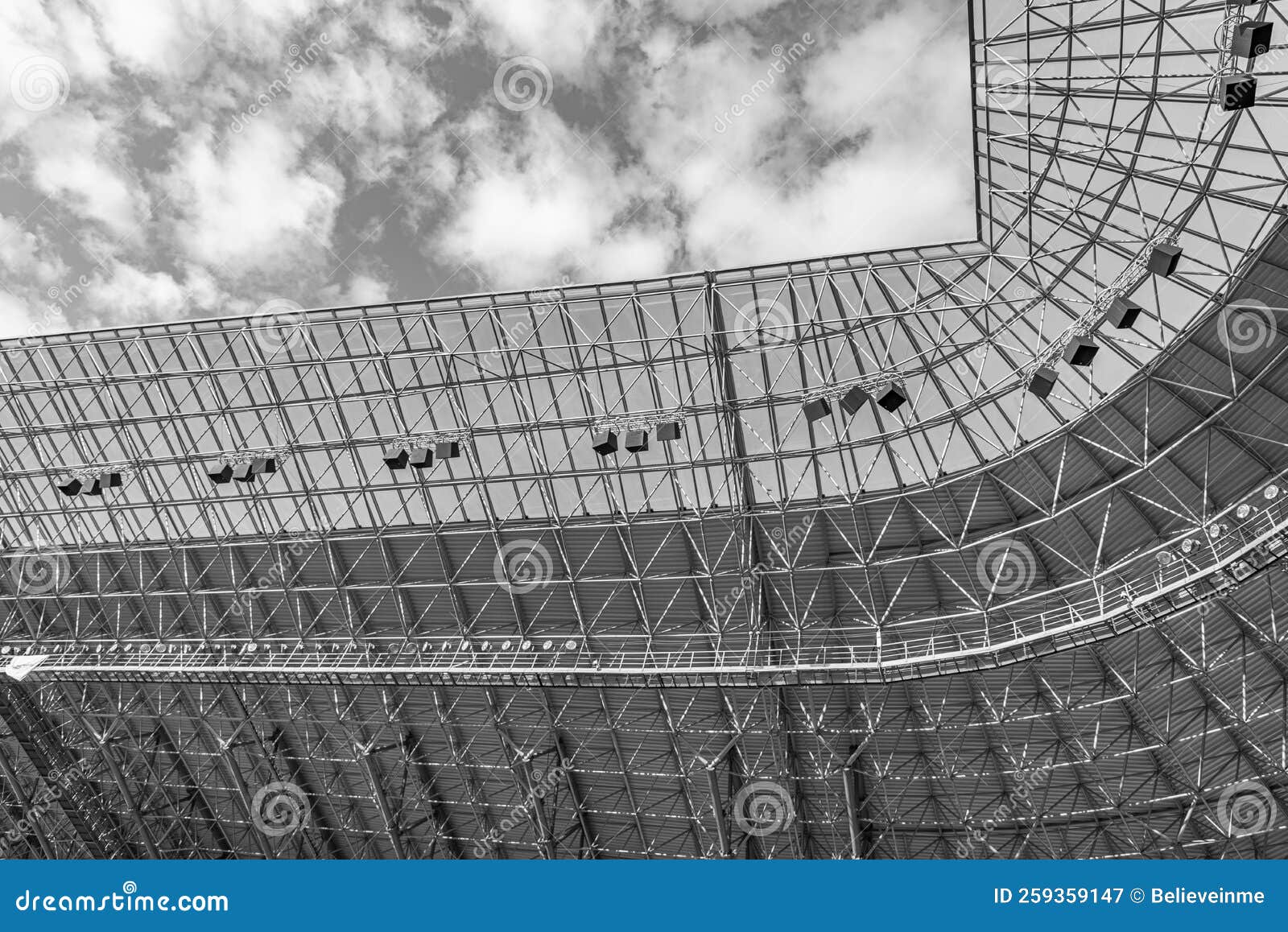 Elements of the Stadium Construction. Stock Image - Image of ...