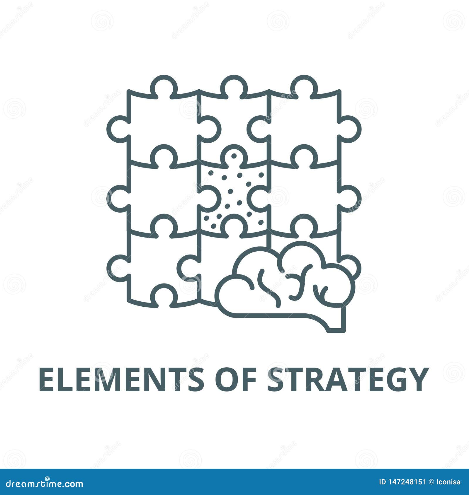 Elements of Strategy Vector Line Icon, Linear Concept, Outline Sign ...