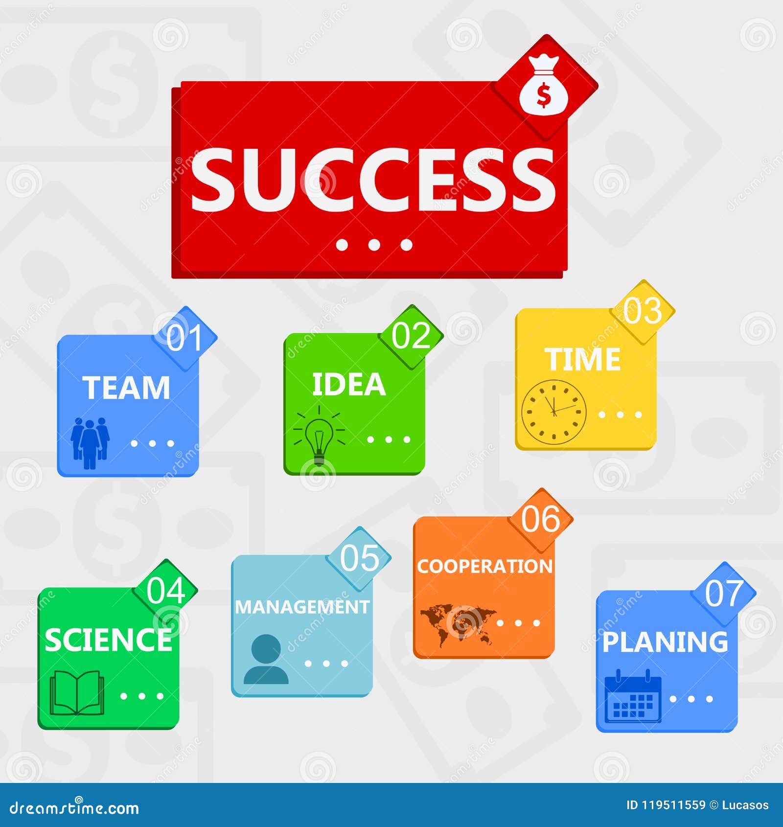 Business Infographics with Numbers Stock Vector - Illustration of ...