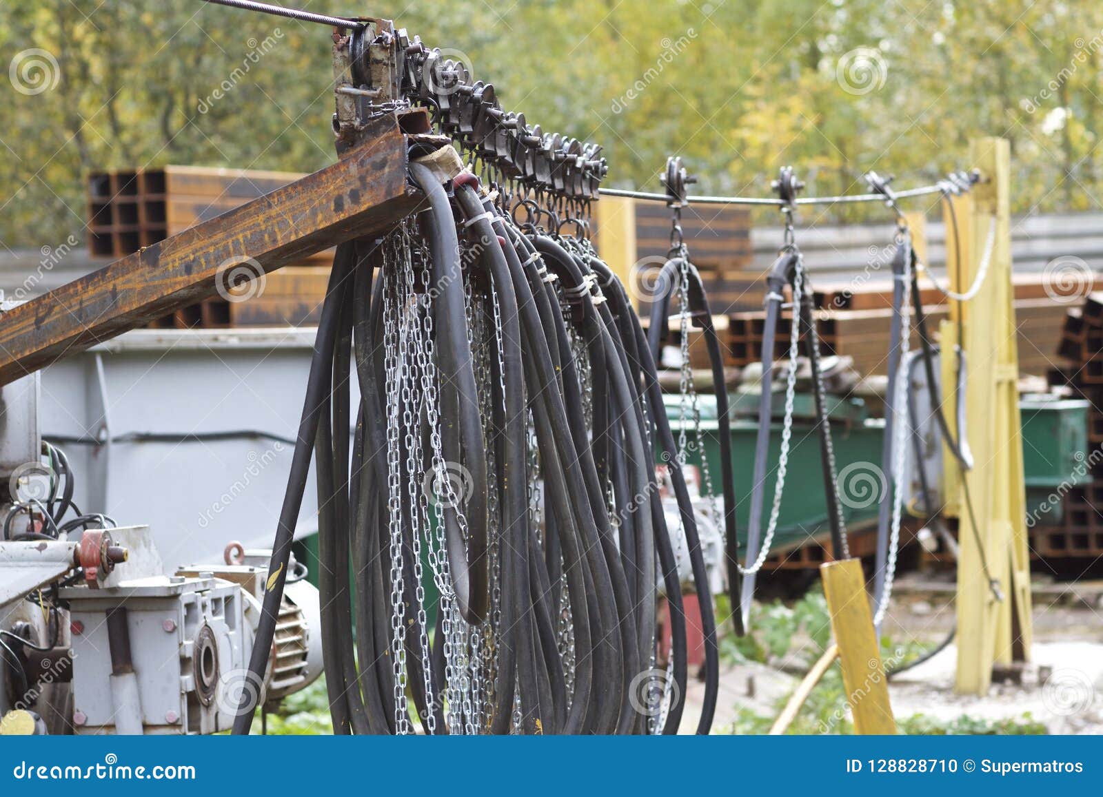 Elements of the System for Transporting a Current-carrying Cable Stock ...