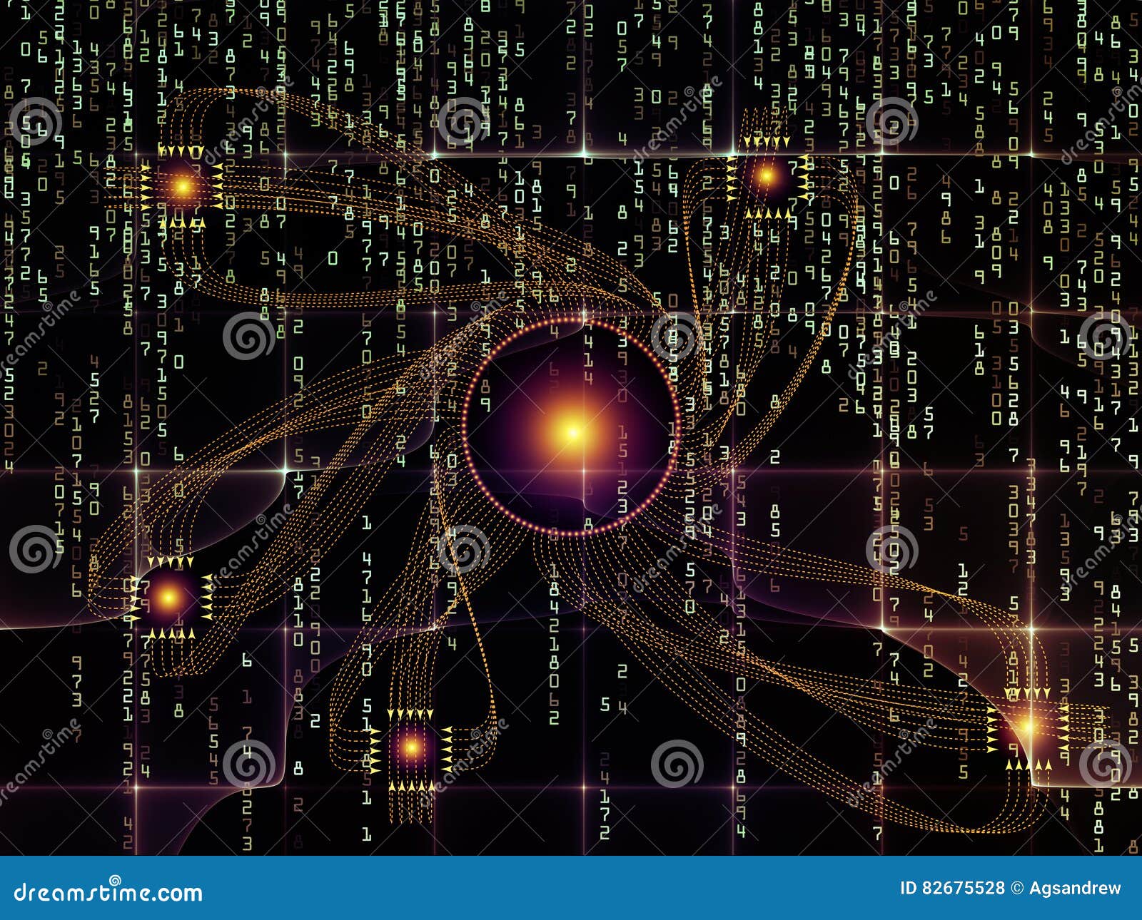 Elements of Technology Links Stock Illustration - Illustration of ...