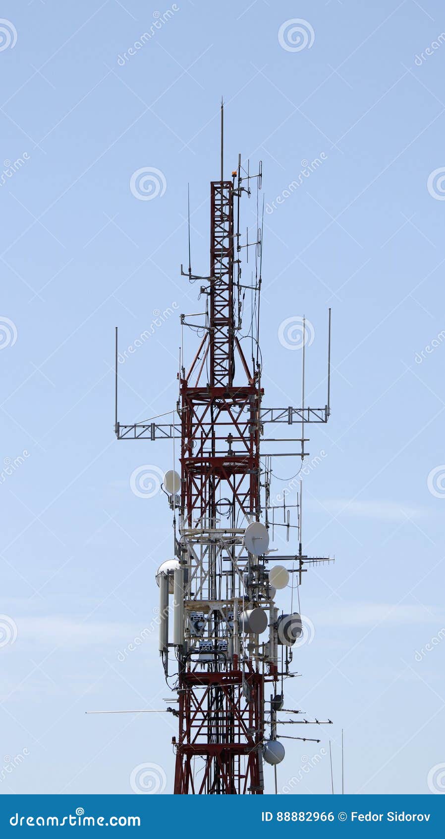 Elements of a Telecom Tower Stock Photo - Image of media, modern: 88882966
