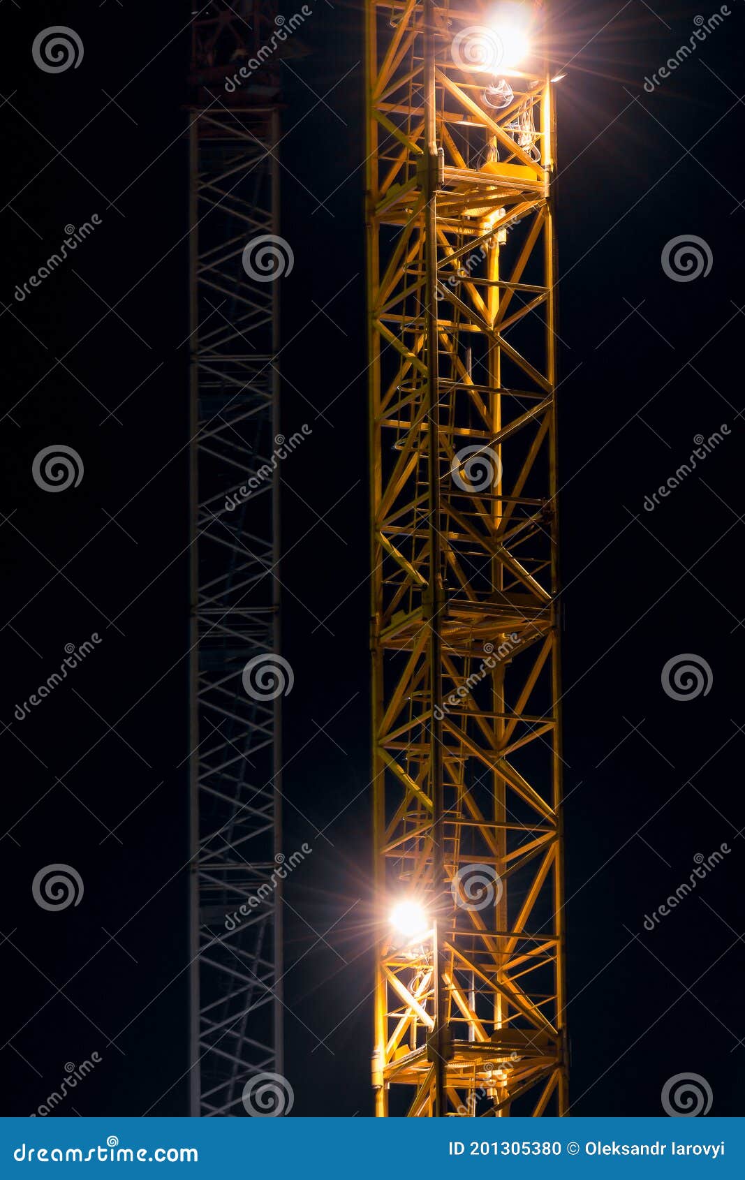 Elements of the Tower of the Construction High-rise Yellow Crane at ...