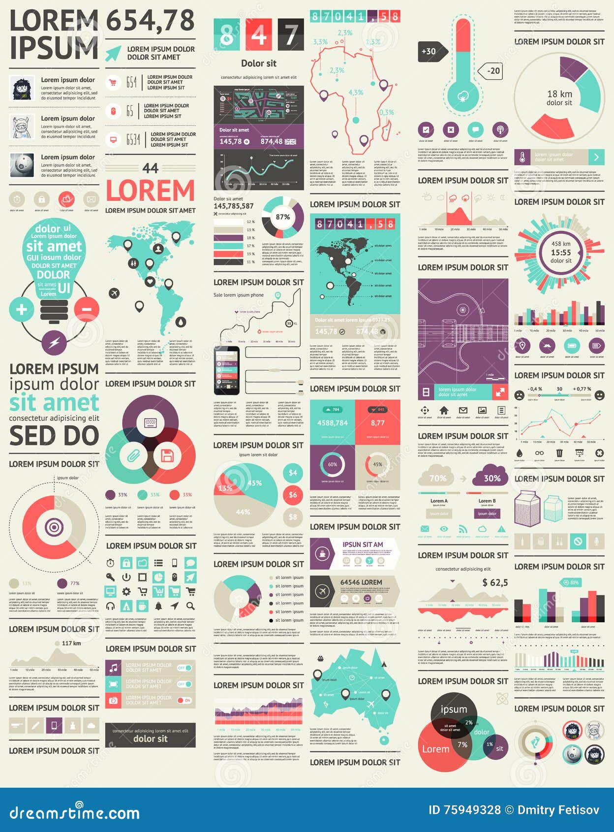 Elements of User Interface for Web Design Stock Vector - Illustration ...