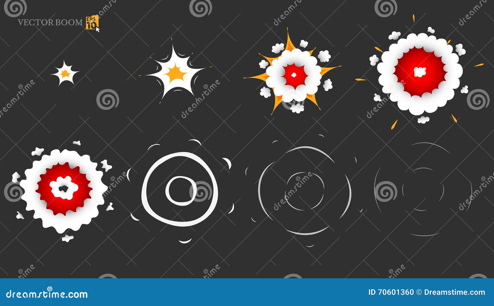 The Elements of Vector Animation Explosion. Stock Vector - Illustration ...