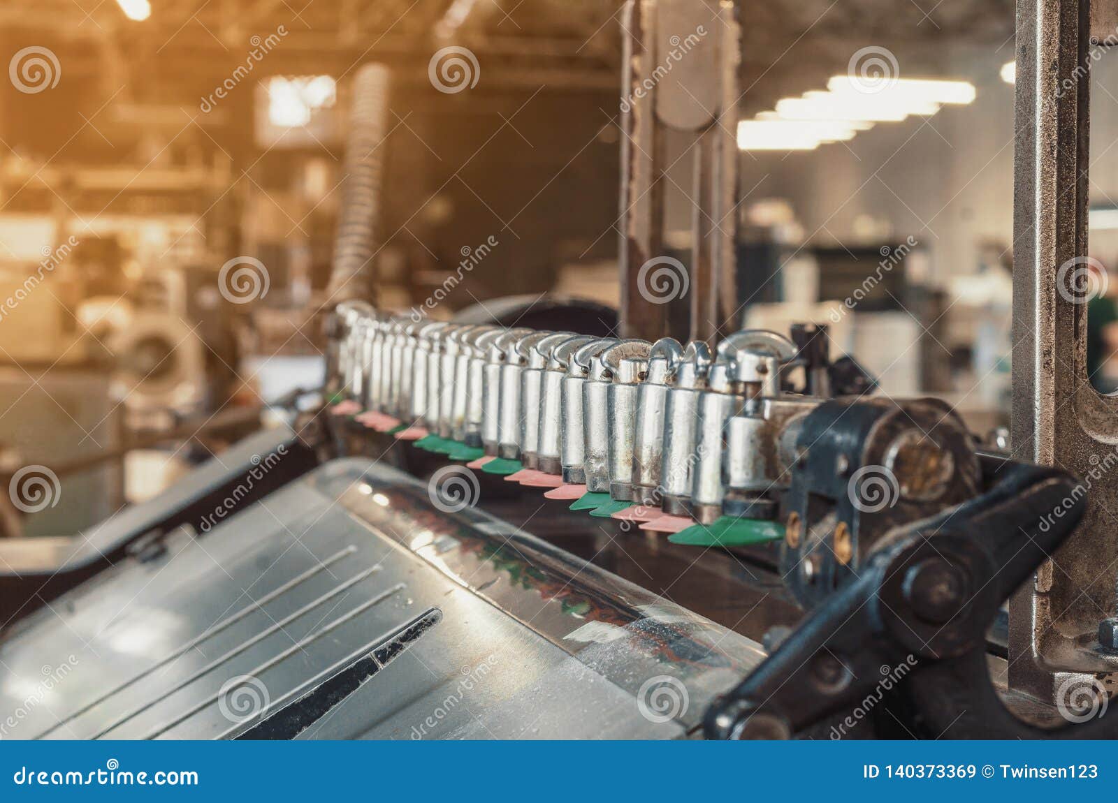 Vintage Printing Machine for Carving in Printing. Part of the Old ...