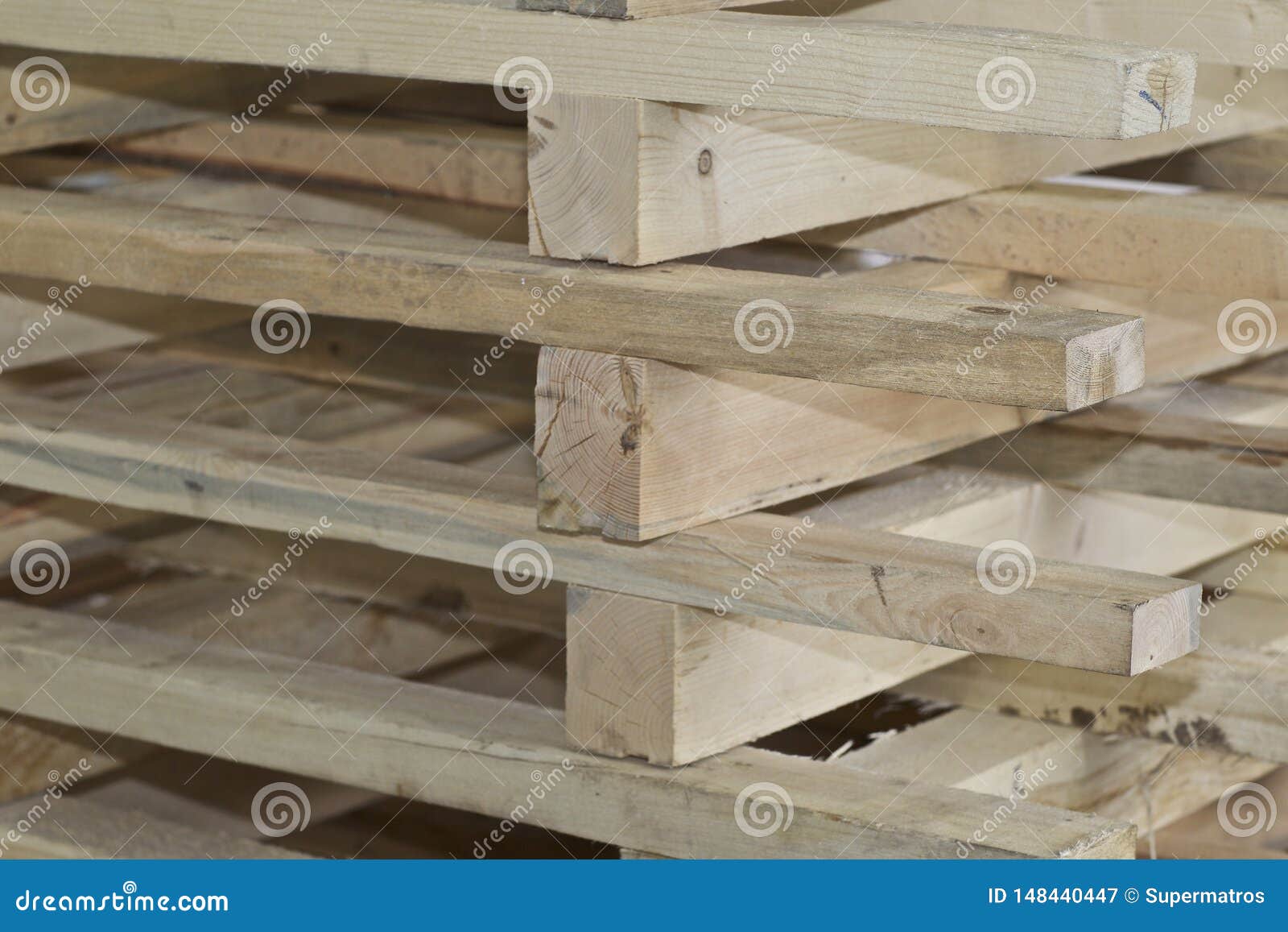 Elements of Wooden Pallets for Loading and Unloading Cargo Stock Image ...