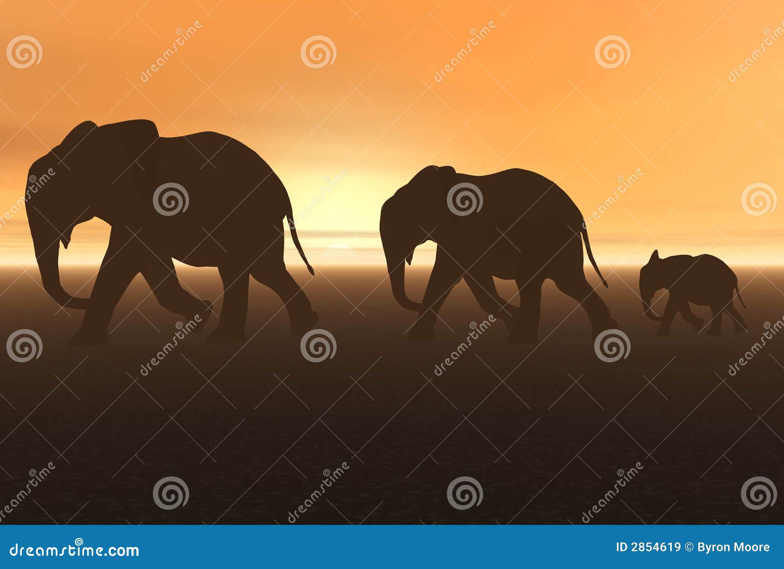 Group Of Elephant In Africa Vector Illustration | CartoonDealer.com ...