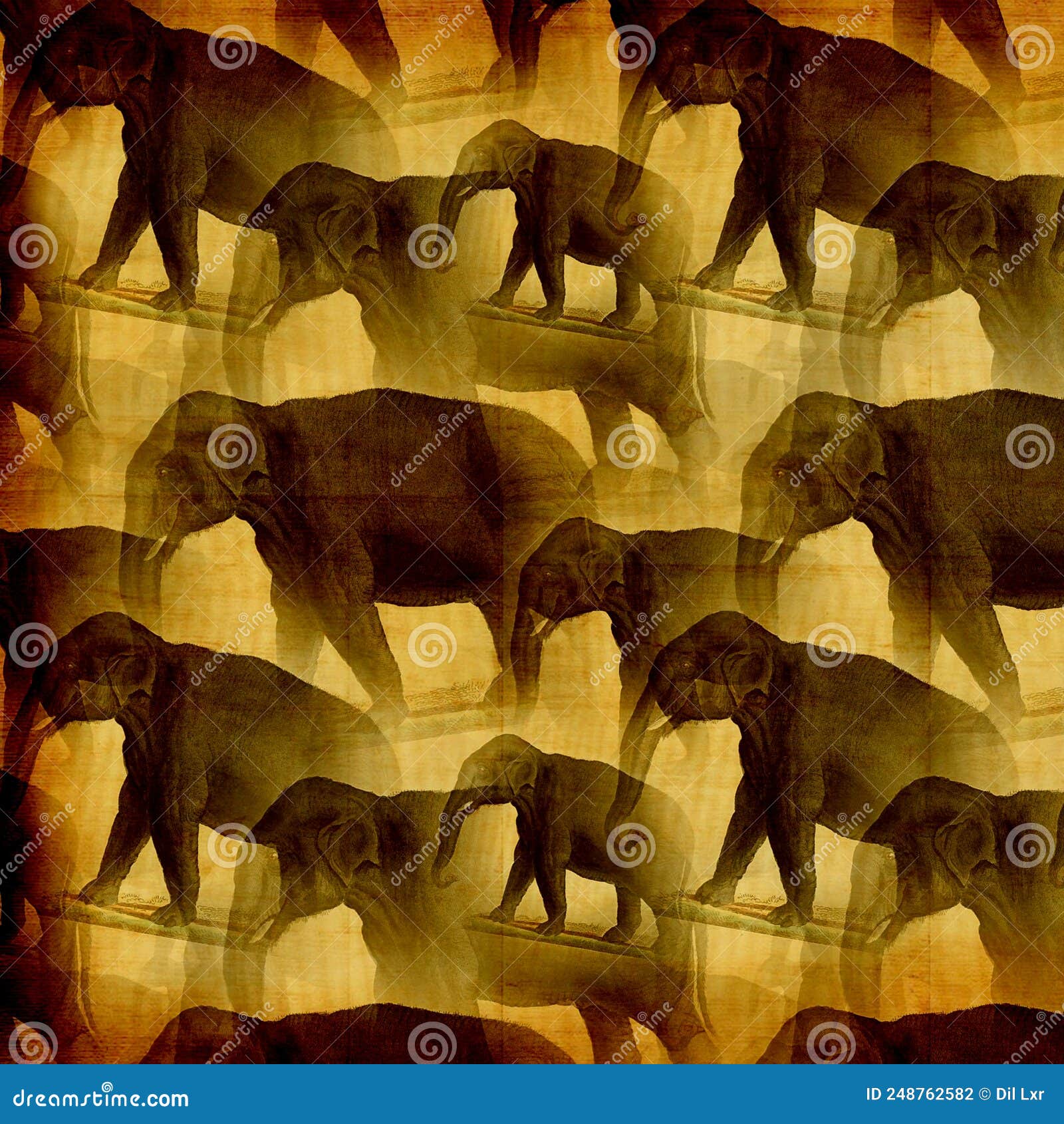 Elephant Abstract Art Background, Pattern Stock Illustration ...