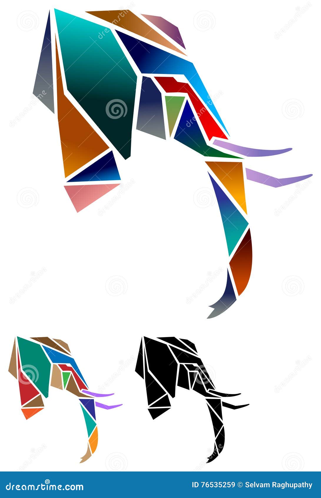 Elephant abstract stock vector. Illustration of cute - 76535259
